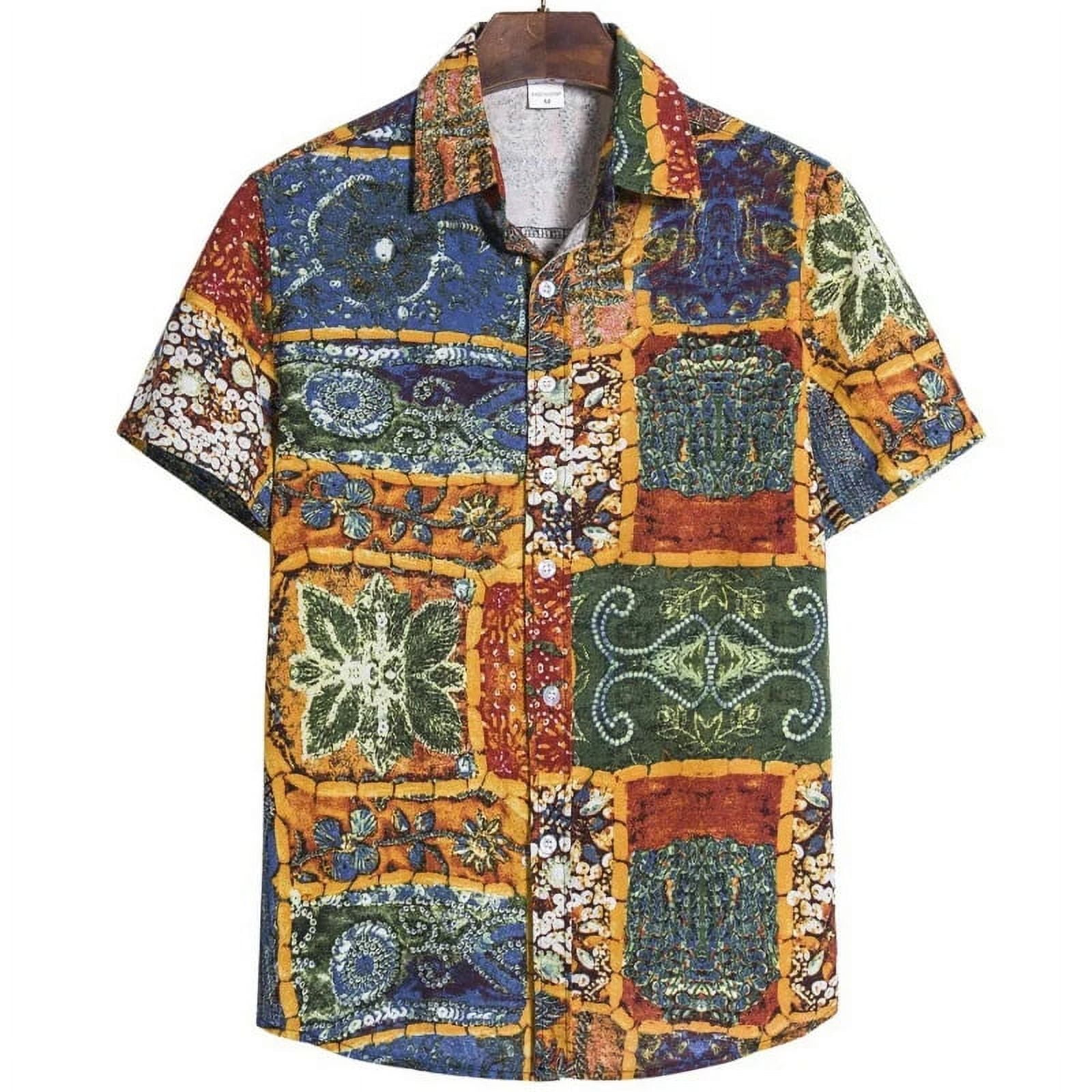 Abstract Geometric Shirts For Men 3d Print Tops Hawaiian Shirt Summer ...