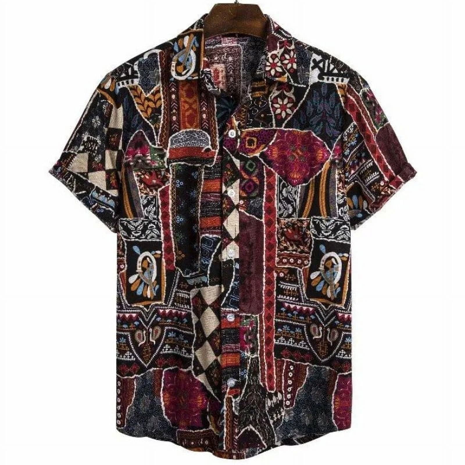 Abstract Geometric Shirts For Men 3d Print Tops Hawaiian Shirt Summer ...