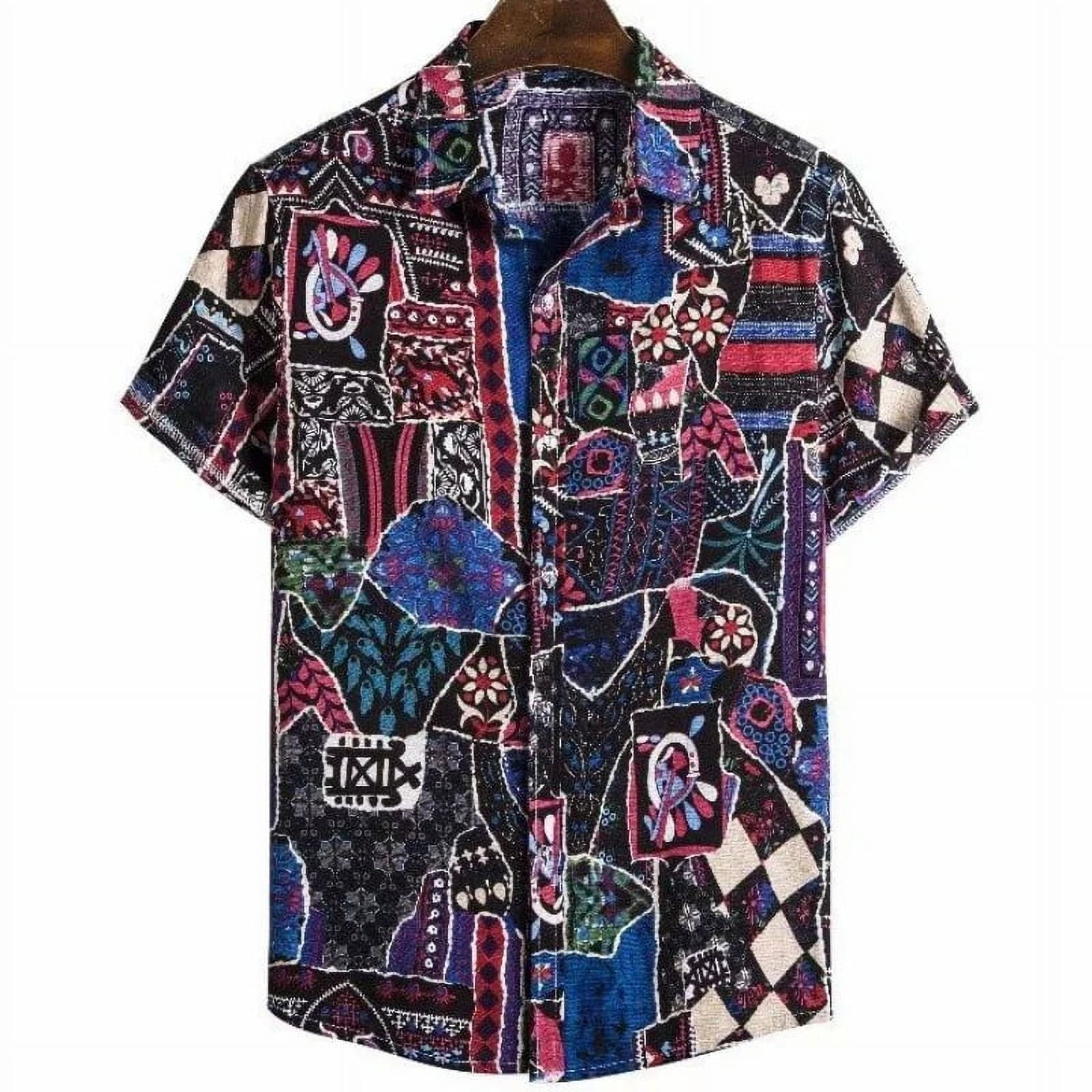 Abstract Geometric Shirts For Men 3d Print Tops Hawaiian Shirt Summer ...
