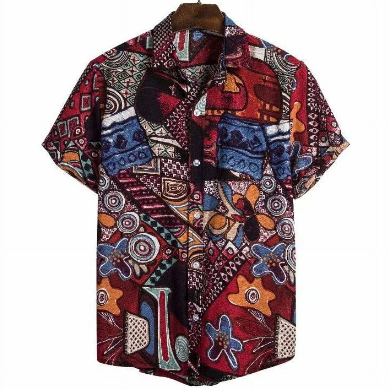 Abstract Geometric Shirts For Men 3d Print Tops Hawaiian Shirt Summer ...
