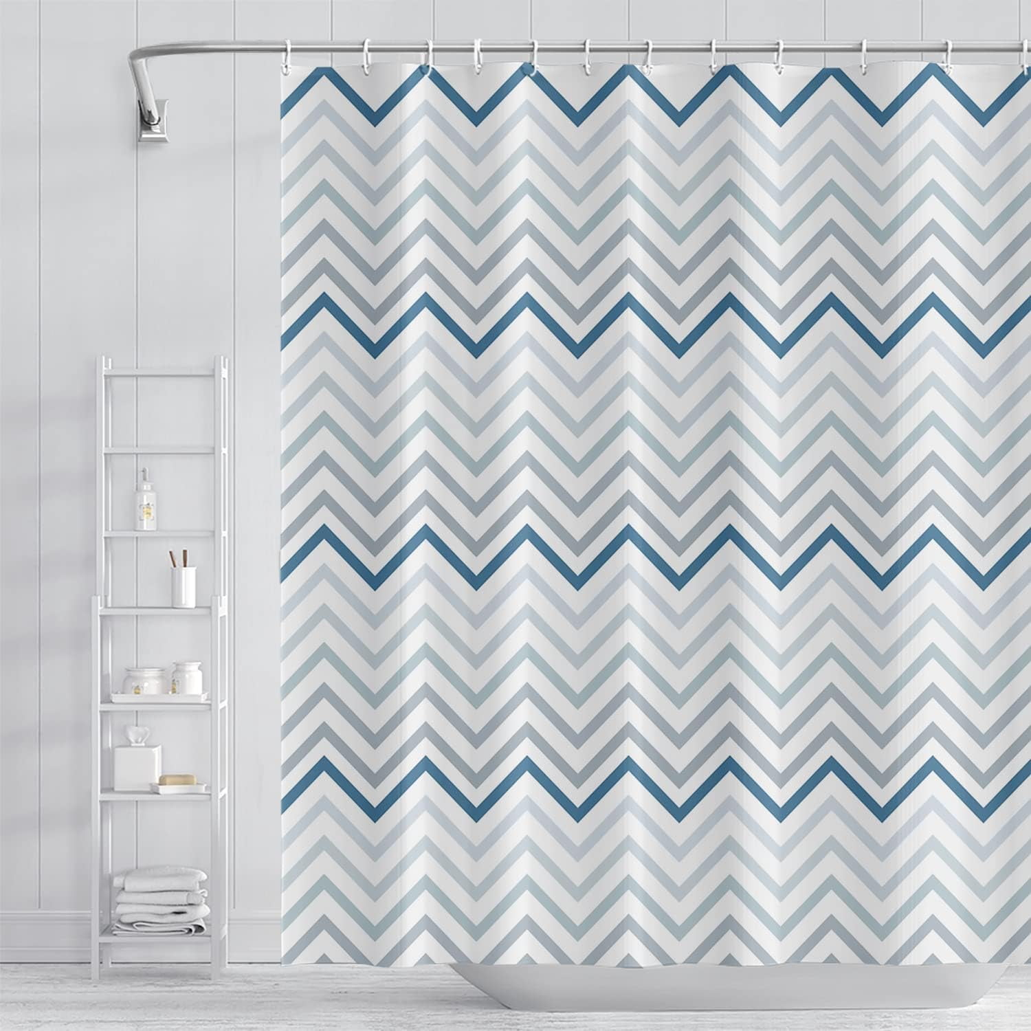 Abstract Geometric Shower Curtain Watercolor Black and Tan Stripes ...