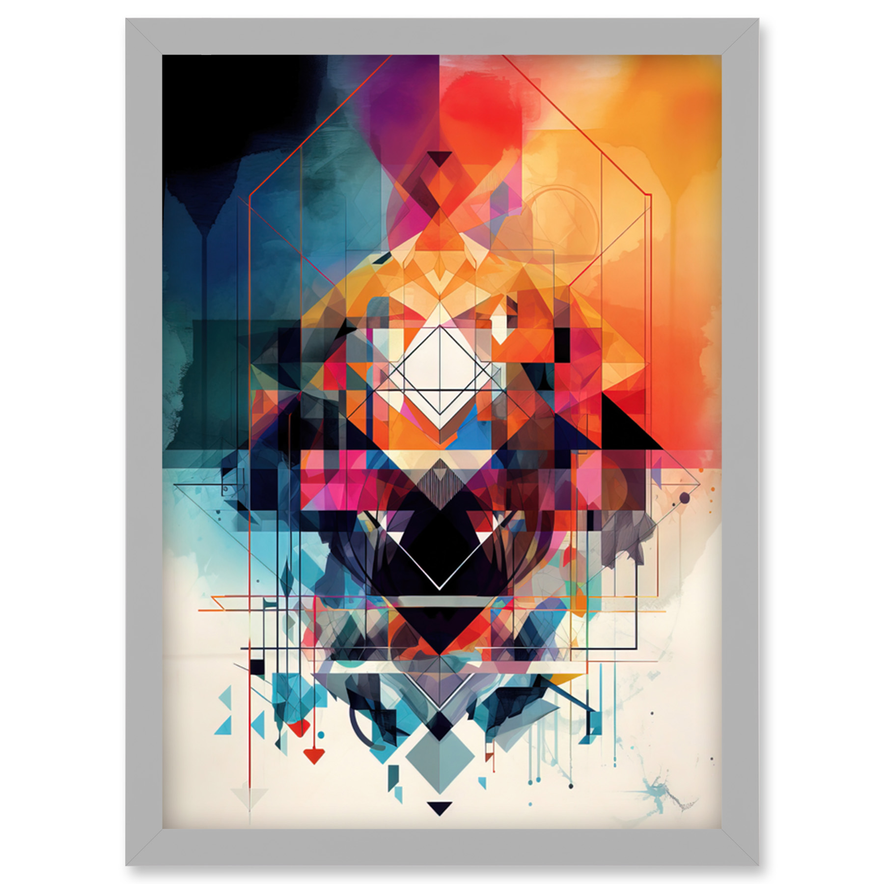 Abstract Geometric Spectral Prism Kaleidoscope Colour Light Shapes ...