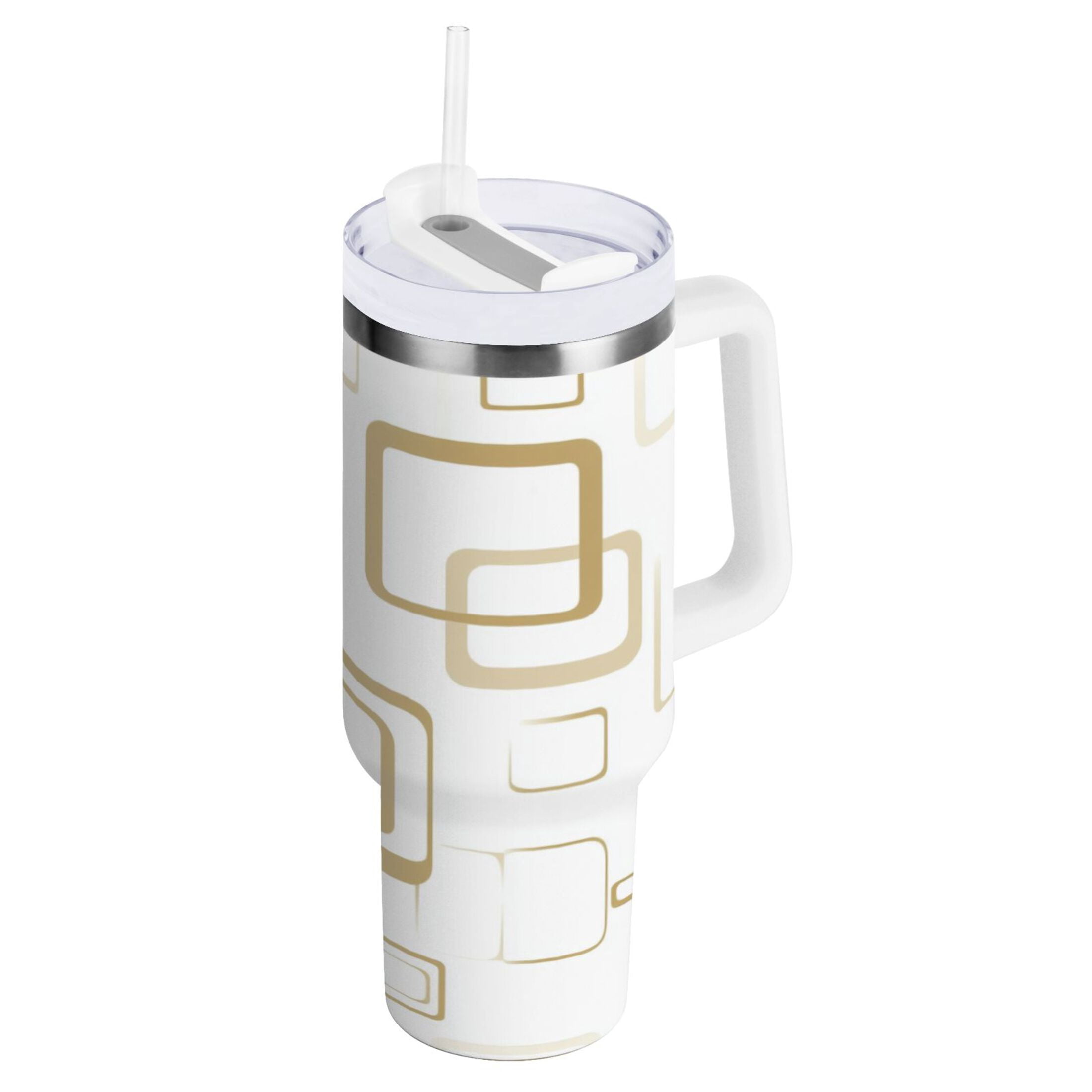 Abstract Geometric Square Water Bottles 30oz Insulated Tumblers Double ...