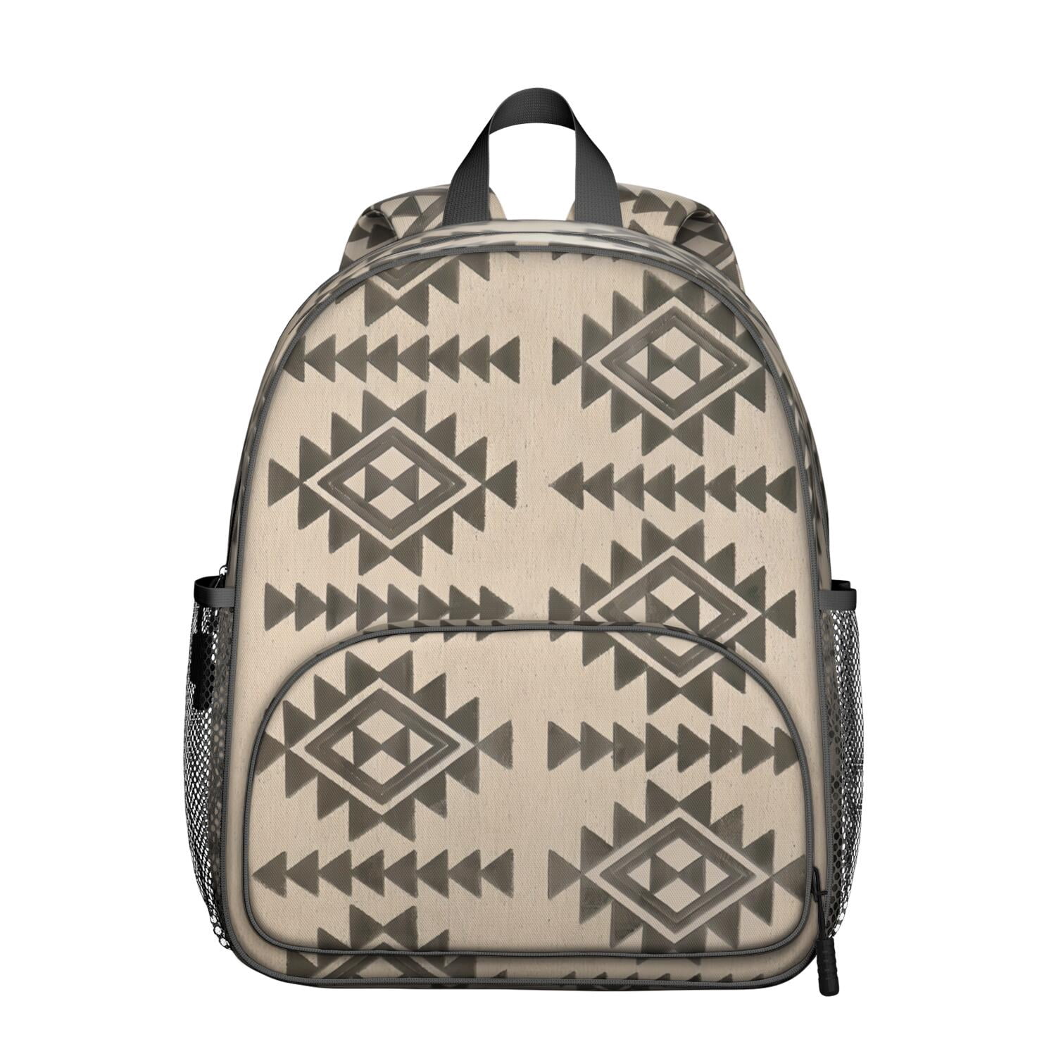 Abstract Geometric Student Backpack – Nordic Style Boho Backpack with ...