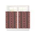 Abstract Geometric Style Short Blackout Curtains 45 Inch Long,Red Boho ...