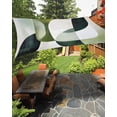 Abstract Geometric Sun Shade Sail 6.5'X10' Watercolor Green Black Blend ...