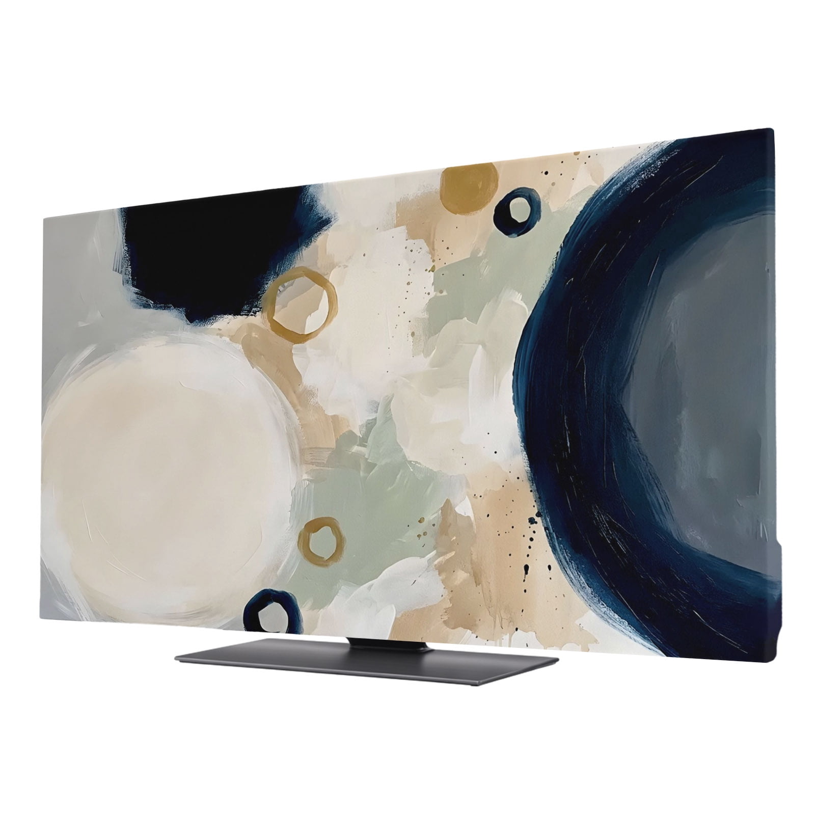 Abstract Geometric TV Cover for 32 Inch Screen,Stretch Fabric Dustproof ...