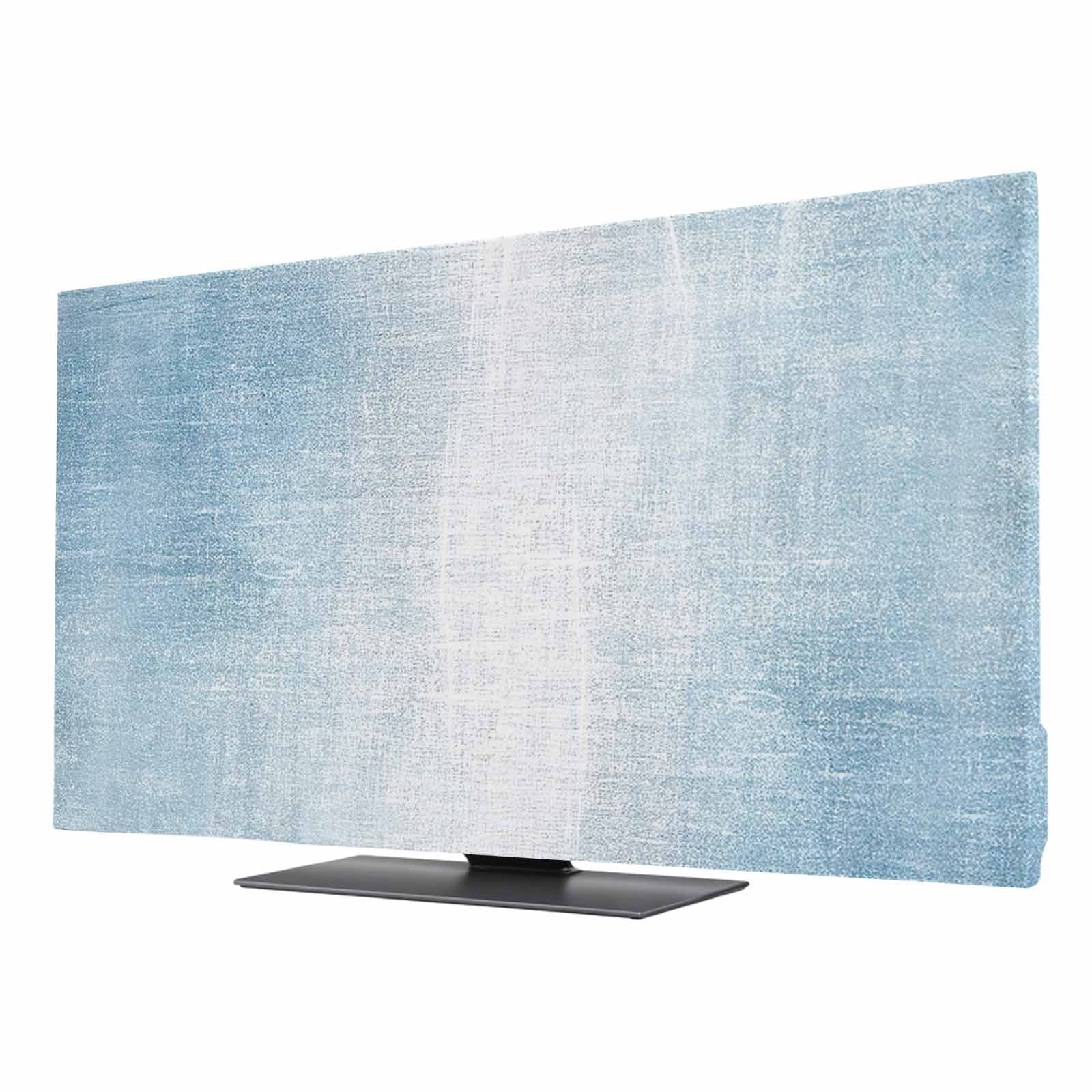 Abstract Geometric TV Dust Cover 40 Inch, Ombre Sky Blue Brush painting ...