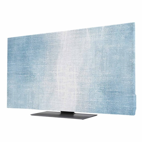 Abstract Geometric TV Dust Cover 40 Inch, Ombre Sky Blue Brush painting ...