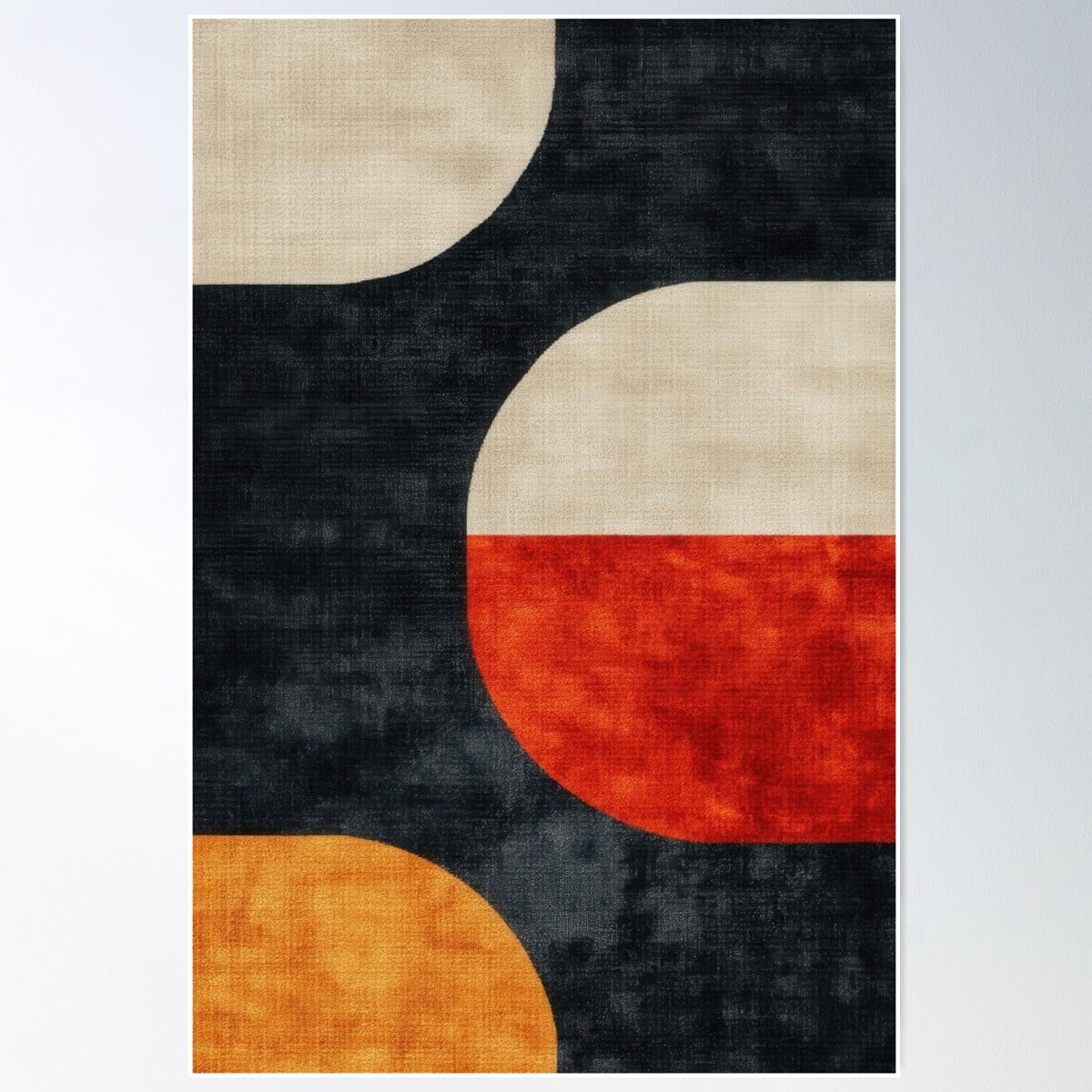 Abstract Geometric Textile Design With Warm Tones And Dark Background ...