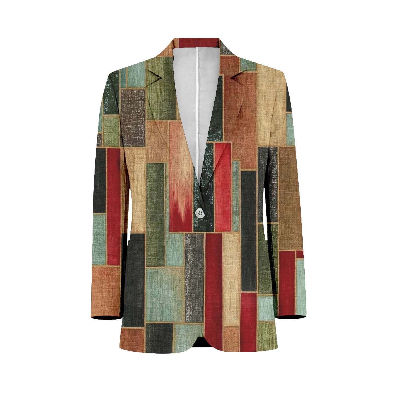 Abstract Geometric Textile Pattern Men Blazers Slim Clothing Summer ...