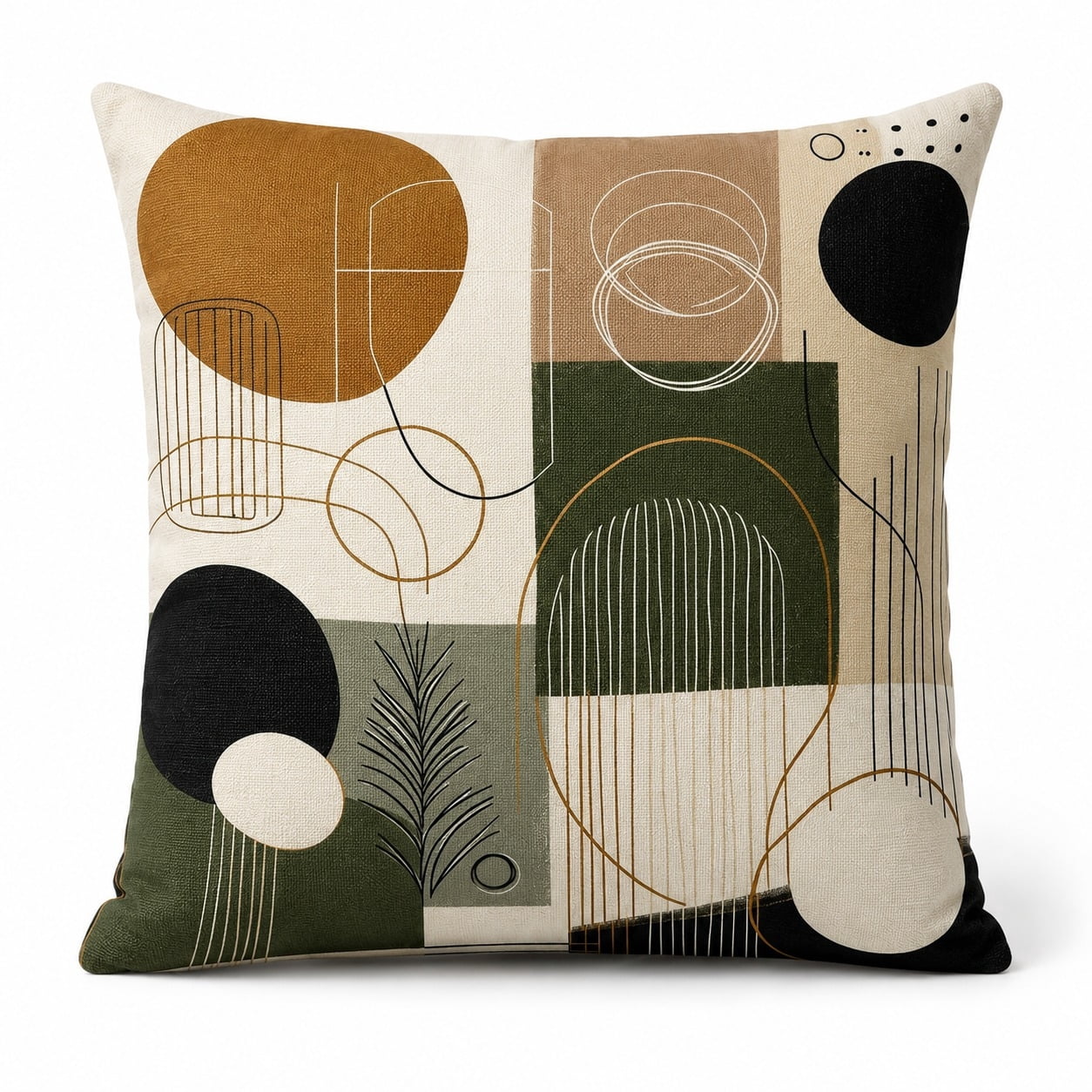 Abstract Geometric Throw Pillow Cover, 1-Side Print Decorative Cushion ...