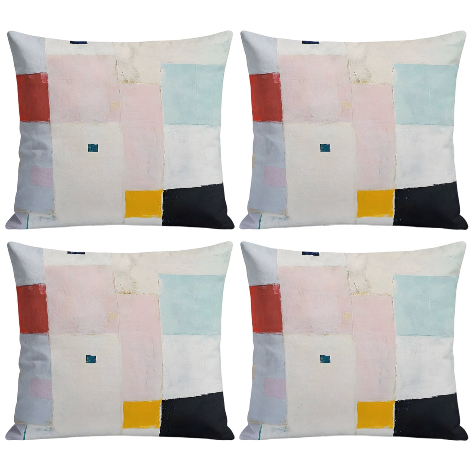 Abstract Geometric Throw Pillow Covers 16 x 16 Inch Pillow Covers Set ...