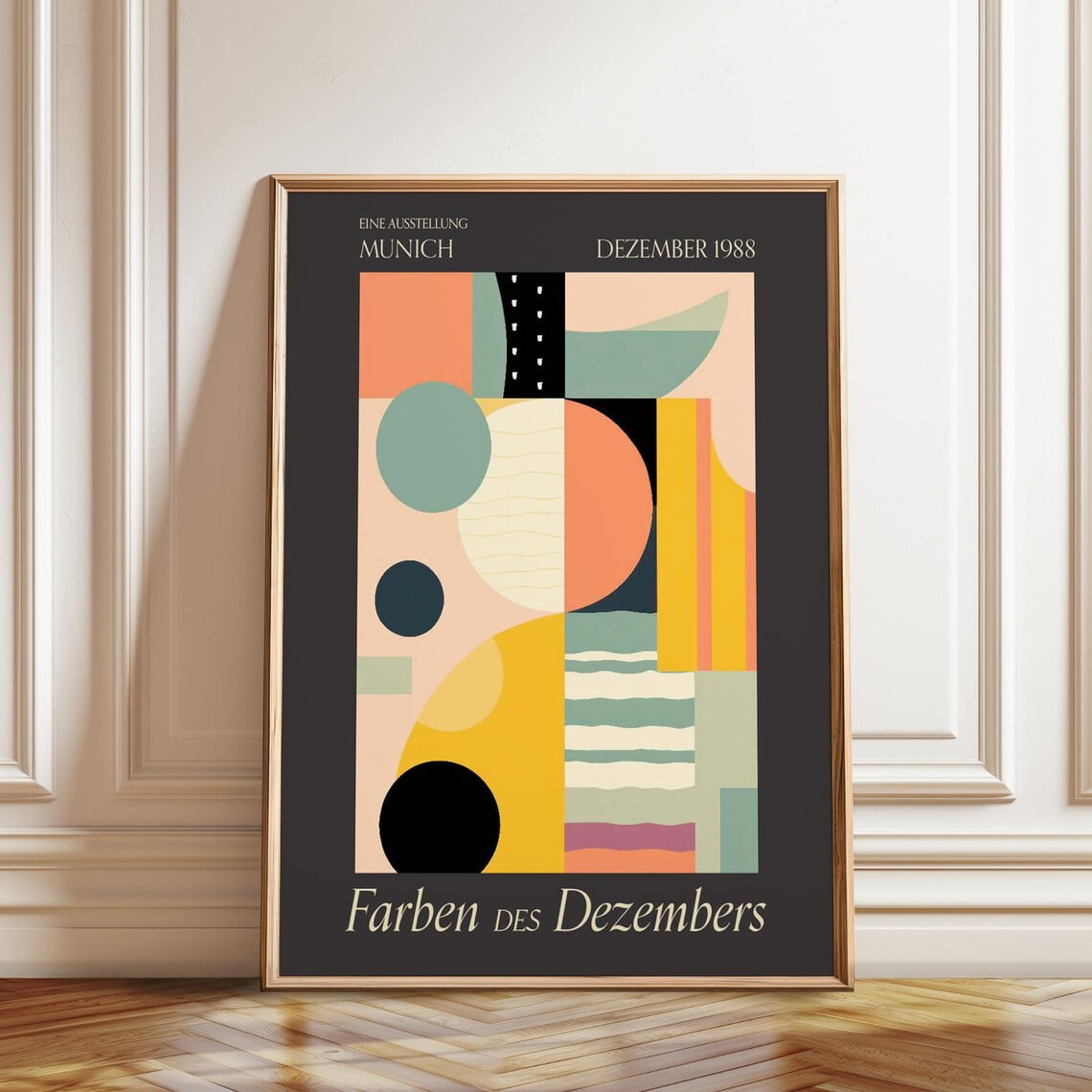 Abstract Geometric Wall Art Room Decor - Colors Of December 1988 Munich ...