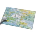 Abstract Geometric Washable Area Rug 2 x 3 ft Yellow Blue Green Oil ...