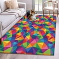 Abstract Geometric Washable Area Rug 4x6 Color Modern Artificial Shape ...