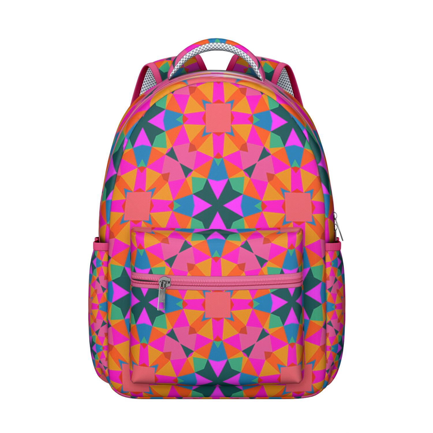 Abstract Geometric Waterproof Backpack - Stylish & Ergonomic School Bag ...