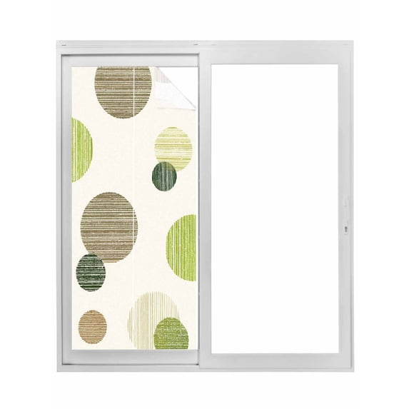 Abstract Geometric Window Privacy Film, Farmhouse Vintage Polka Dot ...