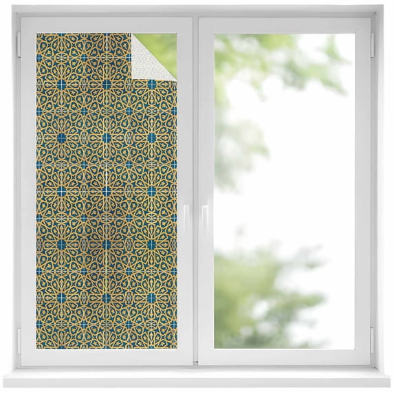 Abstract Geometric Window Privacy Film, Traditional Tribe Abstract ...
