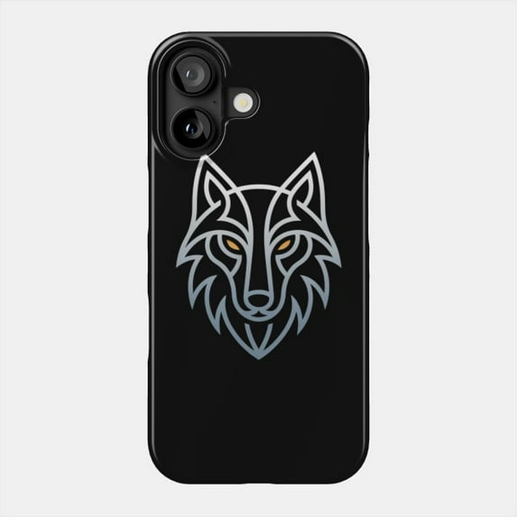 Abstract Geometric Wolf Head Logo Graphic Design Case for iPhone 11,12 ...