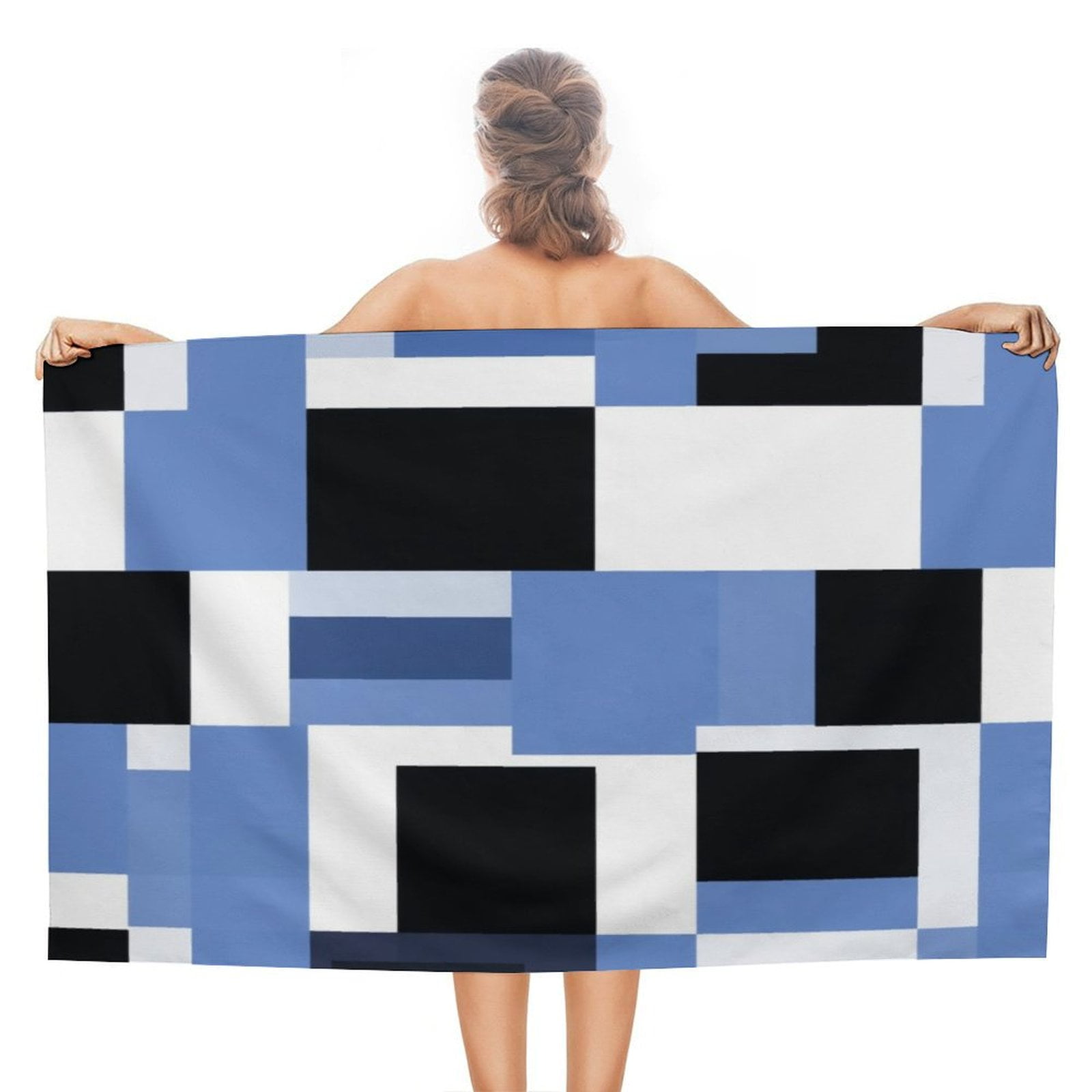 Abstract Geometrical Beach Blanket Soft Absorbent Lightweight Long Wide ...