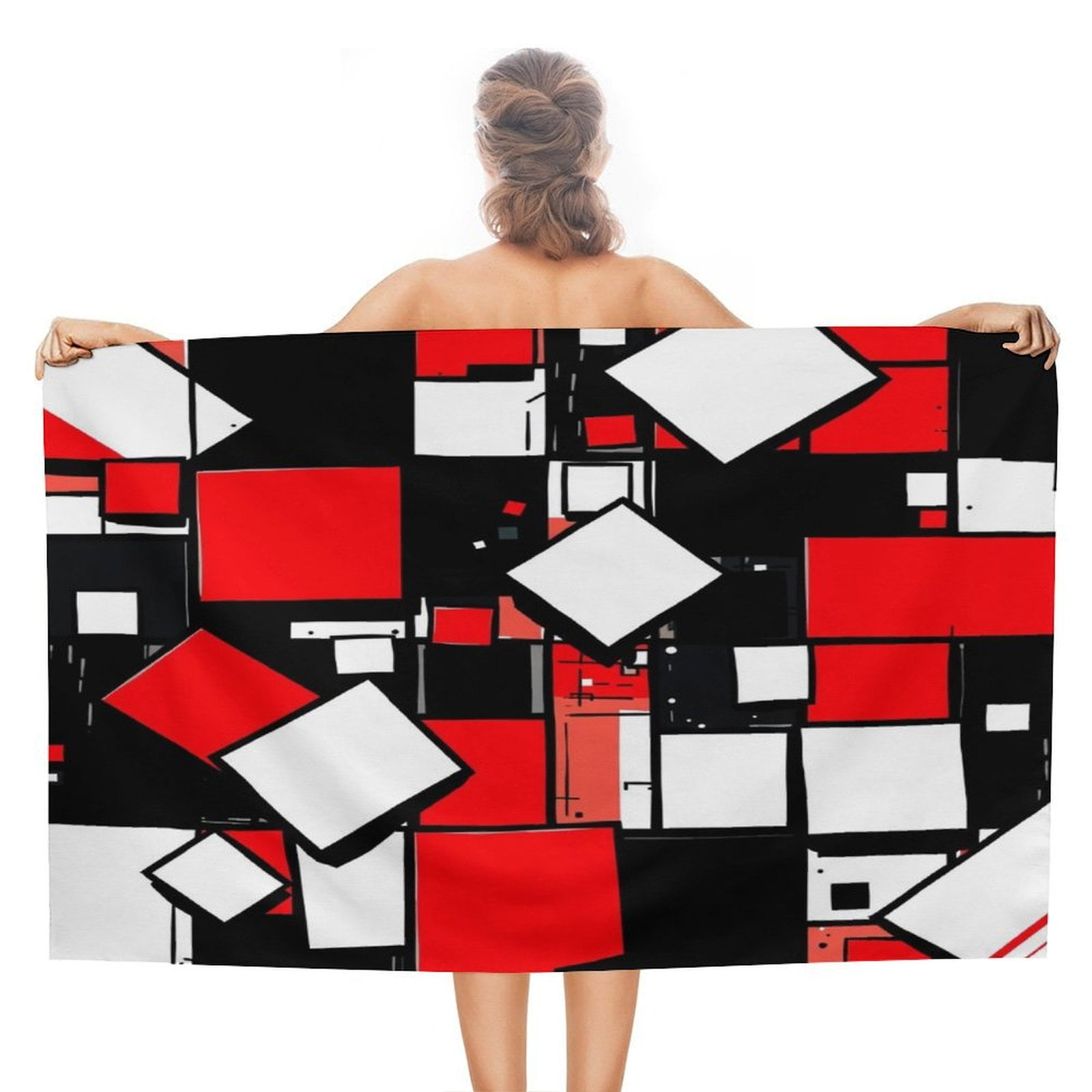 Abstract Geometrical Beach Blanket Soft Absorbent Lightweight Long Wide ...