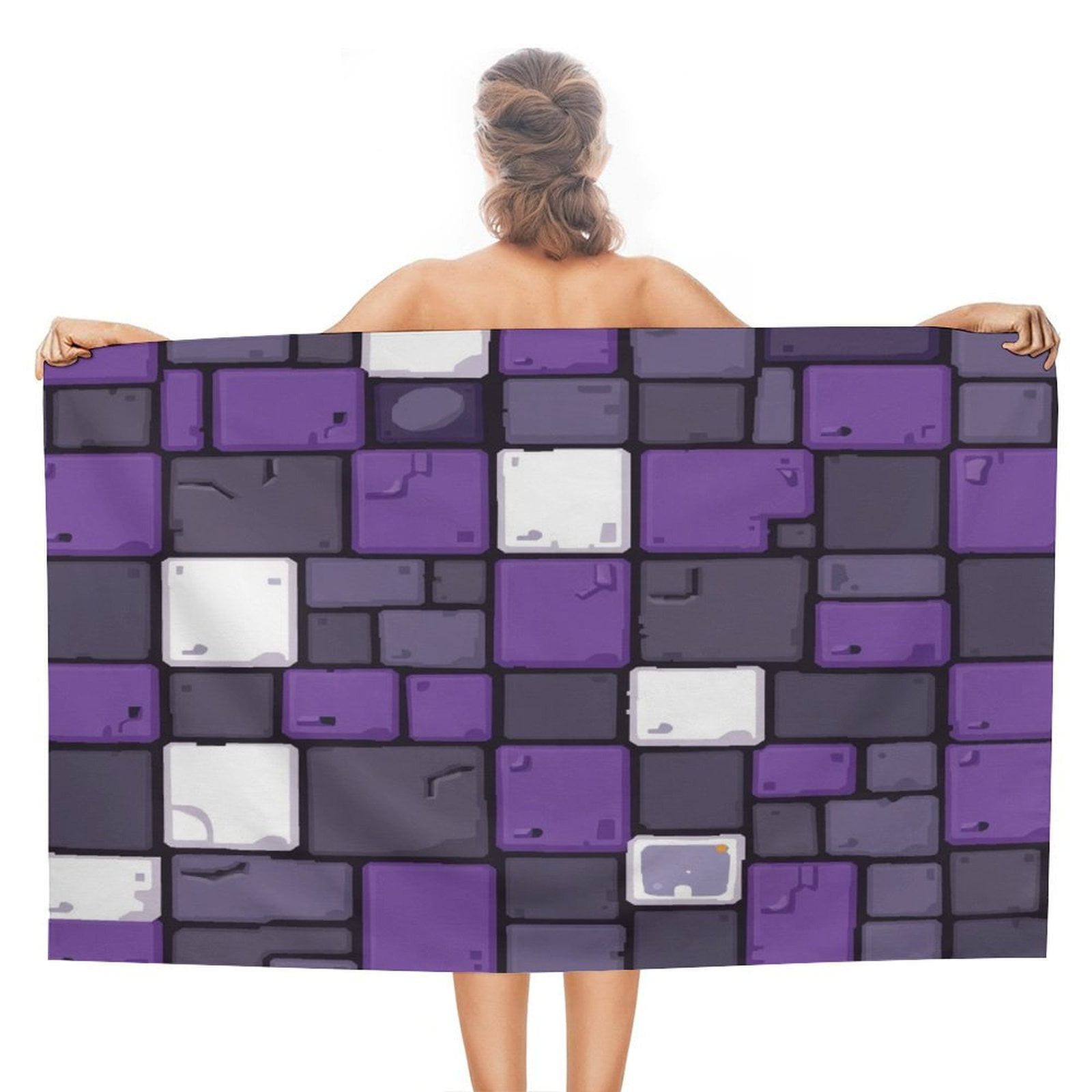 Abstract Geometrical Beach Towel Absorbent Bath Towel Big Quick-drying ...