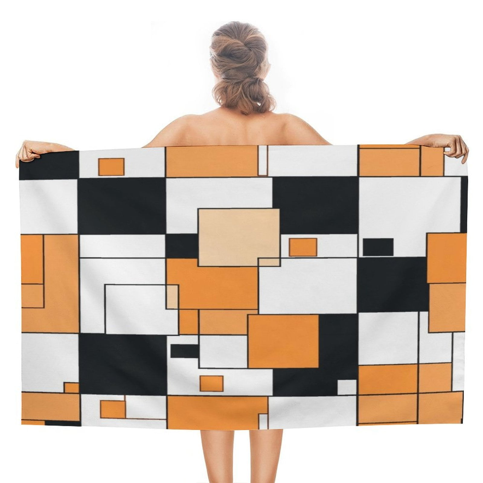 Abstract Geometrical Beach Towel Absorbent Bath Towel Big Quick-drying ...