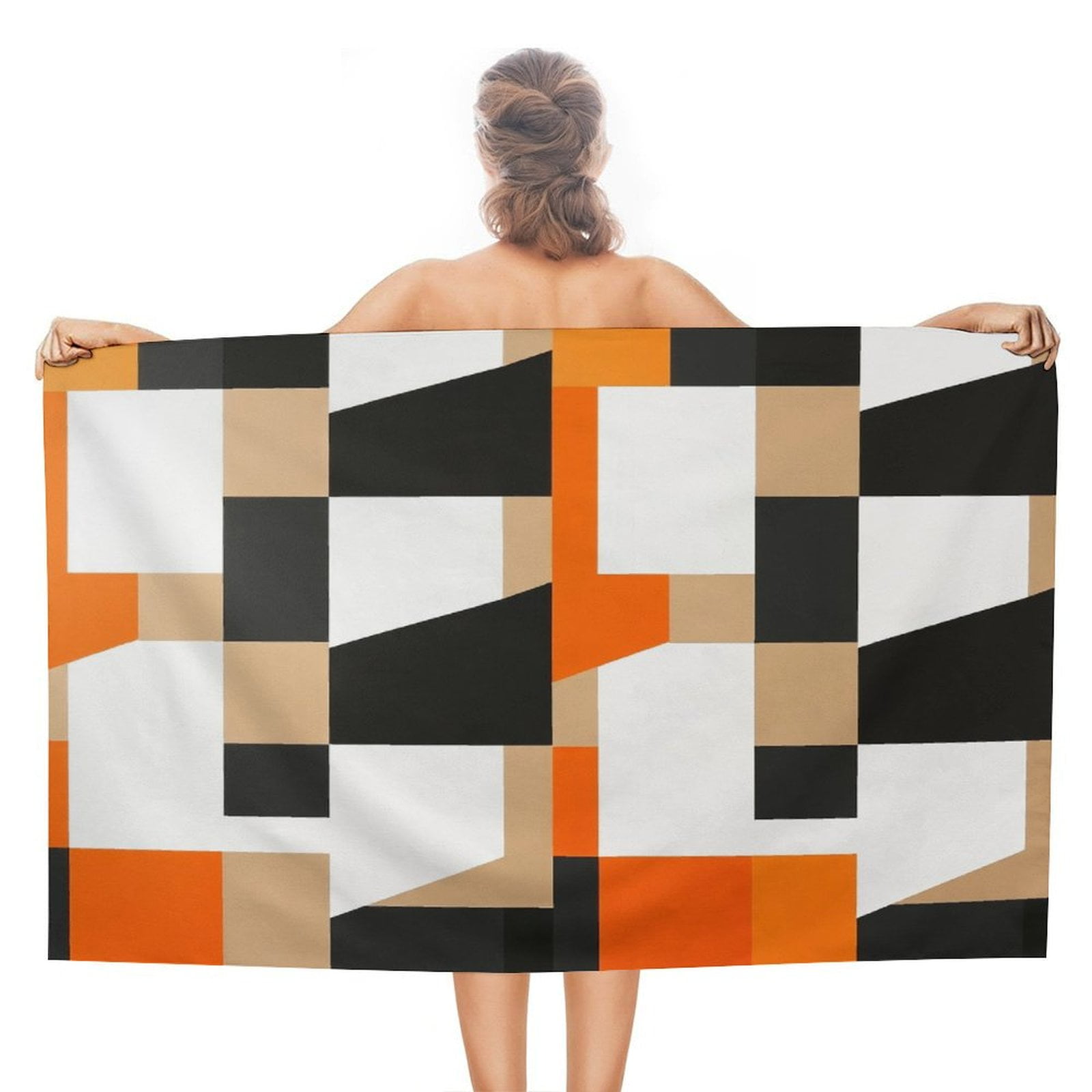 Abstract Geometrical Beach Towel Absorbent Bath Towel Big Quick-drying ...