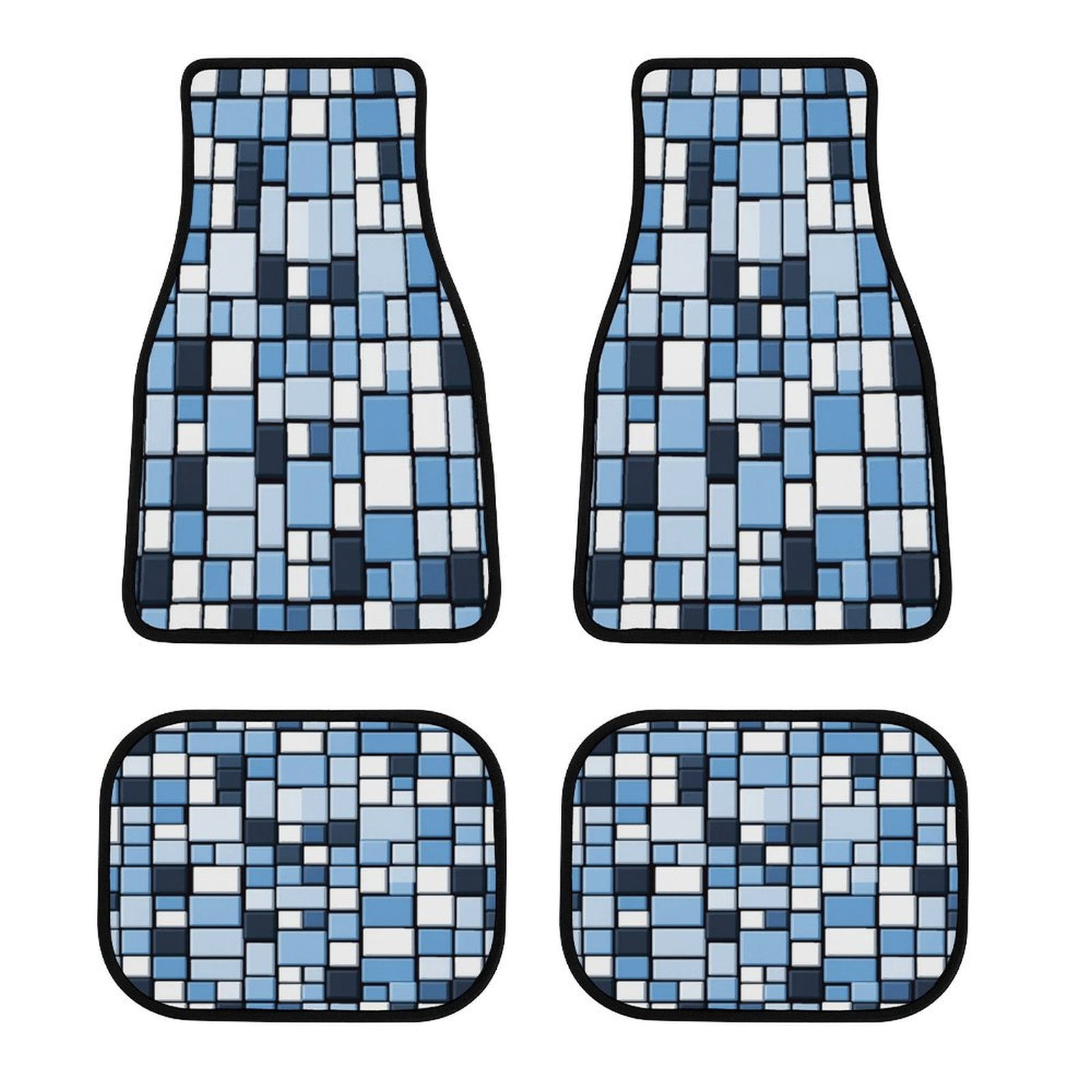 Abstract Geometrical Car Floor Mats 4 Pieces Car Floor Mats Full Set ...