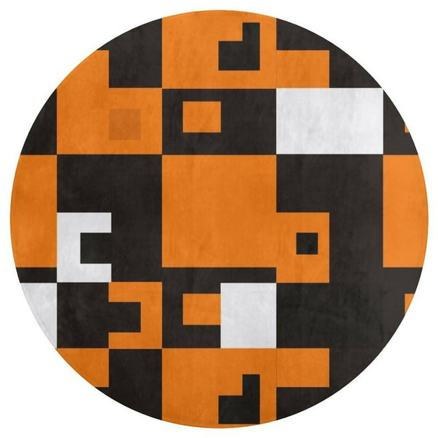 Abstract Geometrical Circular Carpet Floor Mat Living Room Sofa Room ...