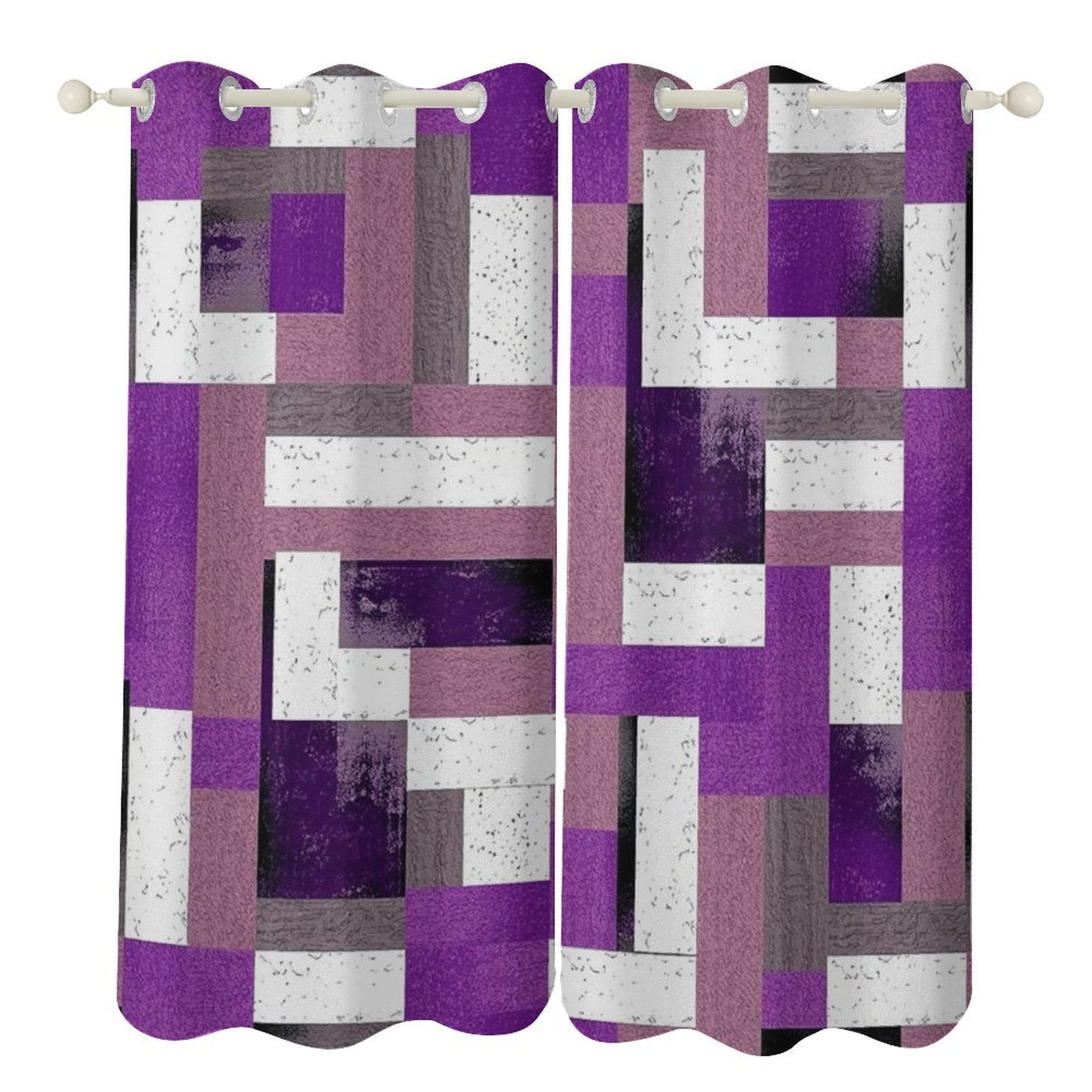 Abstract Geometrical Curtains for Bedroom Living Room Drapes Kitchen ...