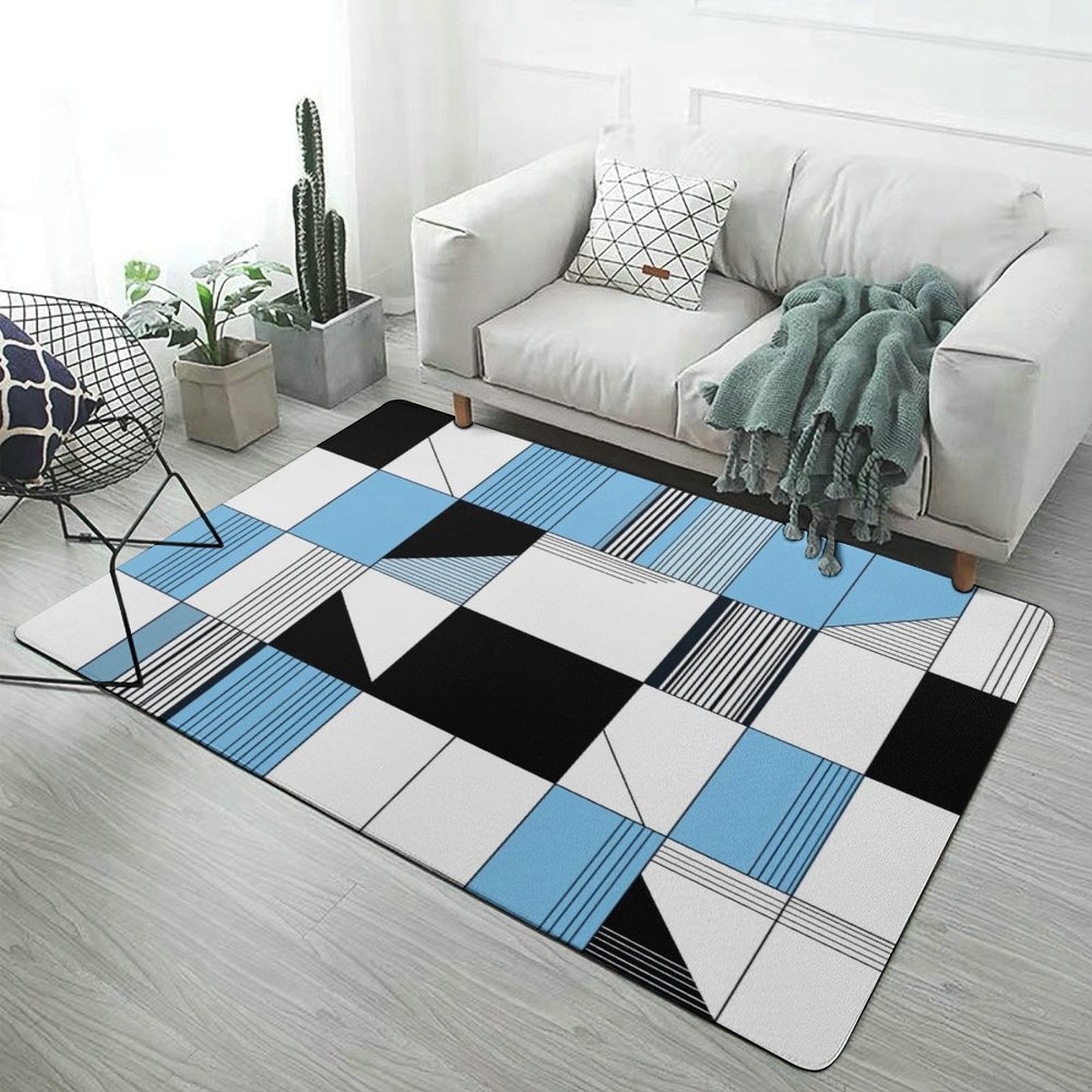 Abstract Geometrical European Living Room Carpets Rugs Luxury Bedroom ...