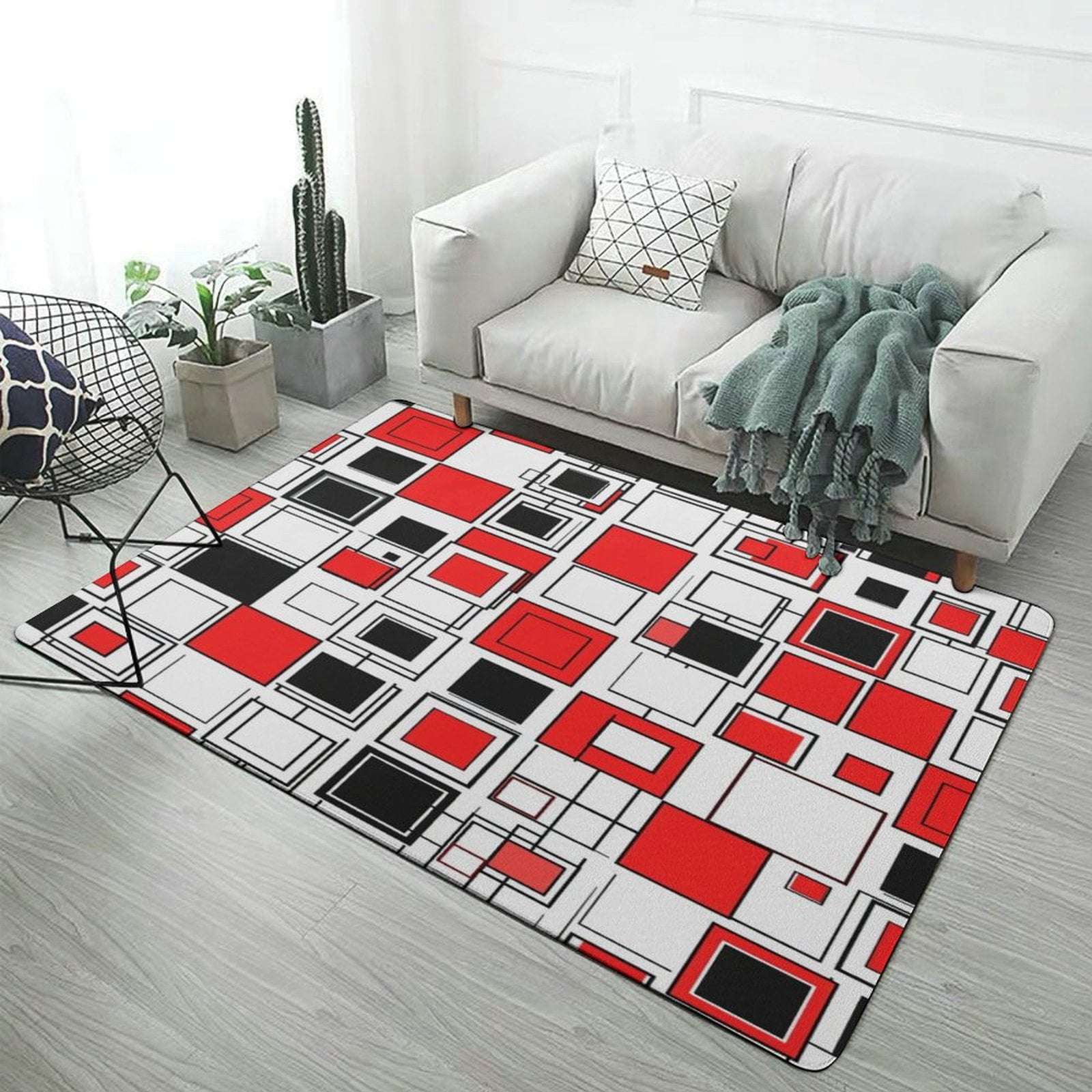 Abstract Geometrical European Living Room Carpets Rugs Luxury Bedroom ...
