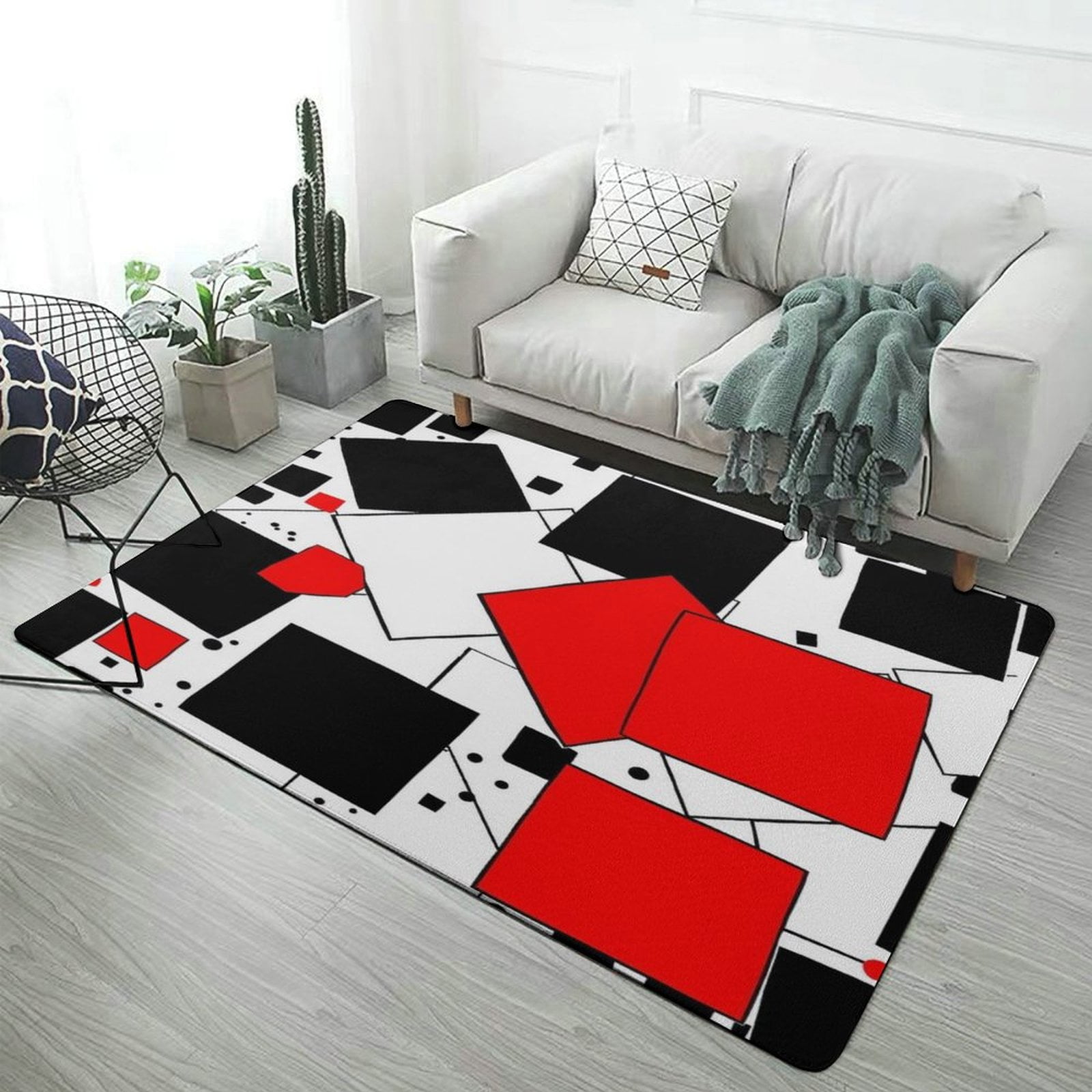 Abstract Geometrical Modern Simplicity Carpets Living Room Sofas Coffee ...