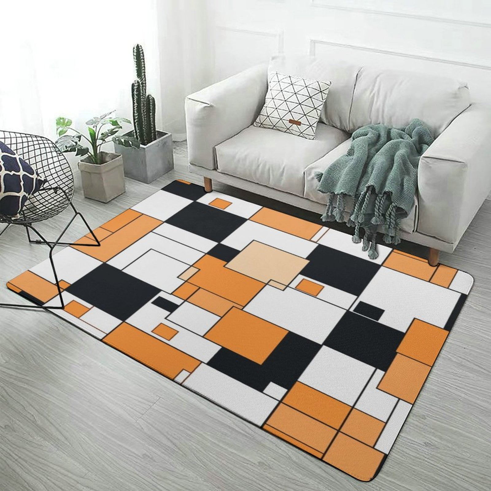 Abstract Geometrical Modern Simplicity Carpets Living Room Sofas Coffee ...