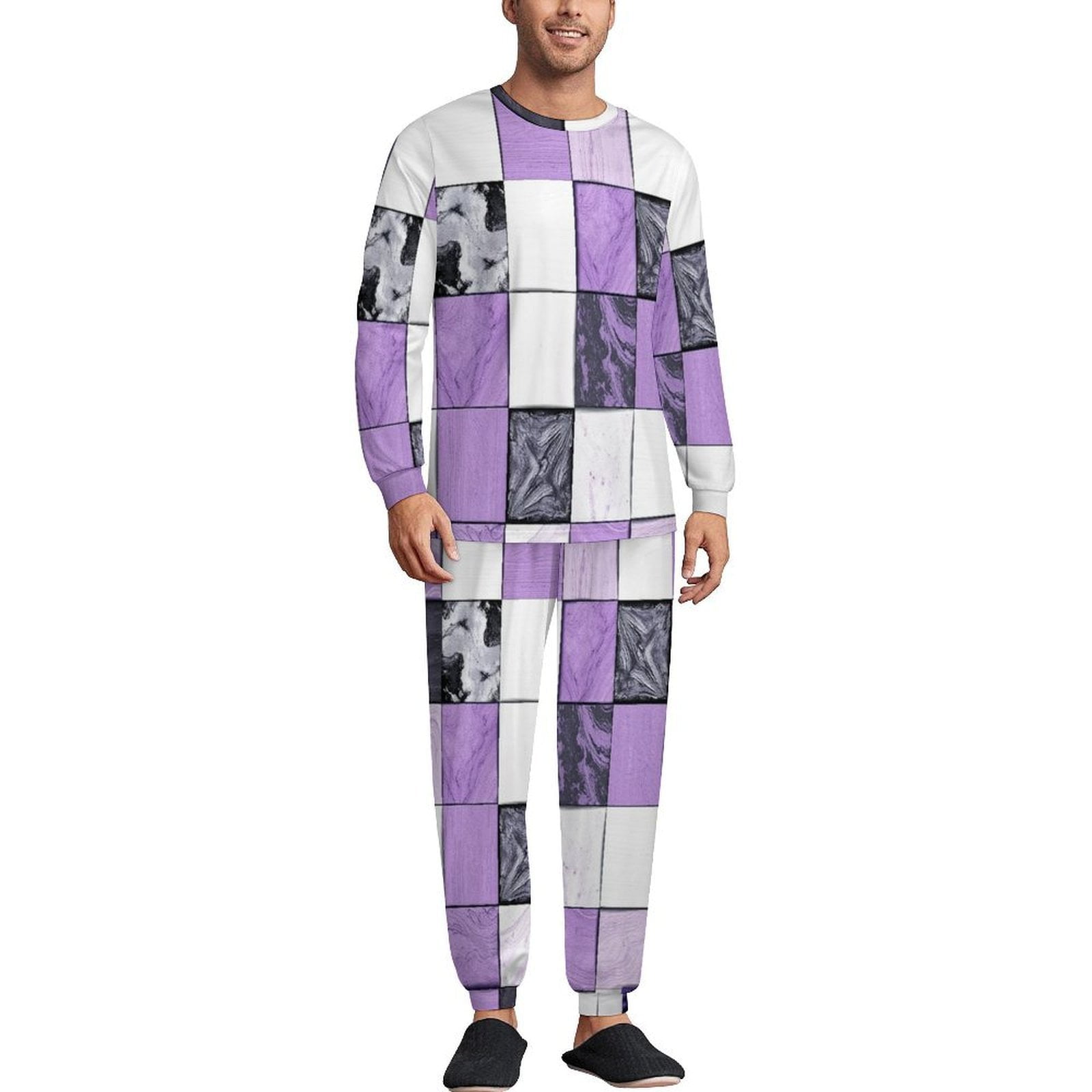 Abstract Geometrical Pajamas Long Sleeves 2 Pieces Room Pajama Sets ...