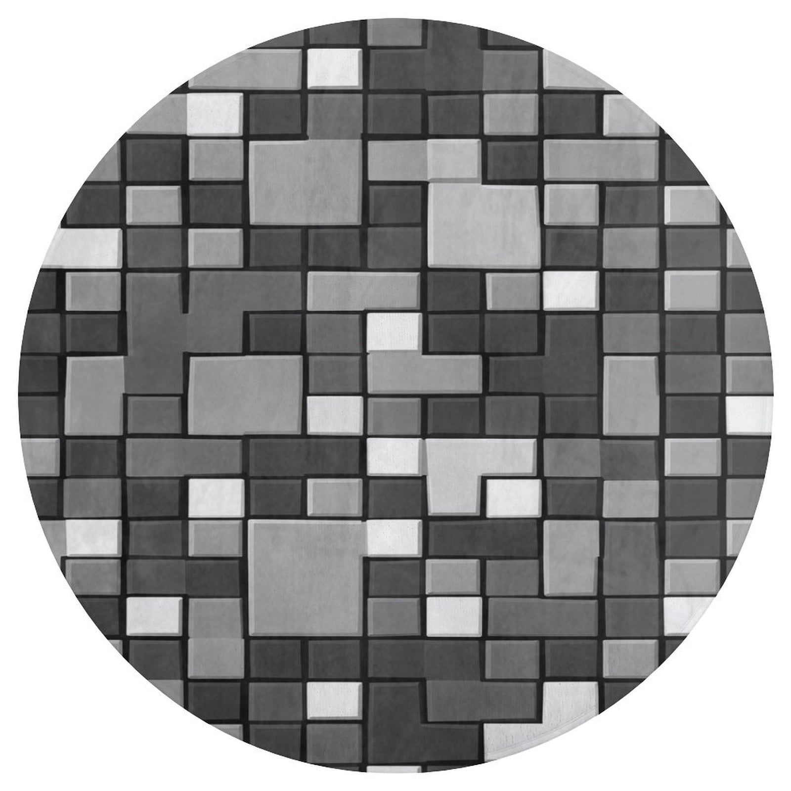 Abstract Geometrical Round Carpet Living Room Carpet Modern And Stylish ...