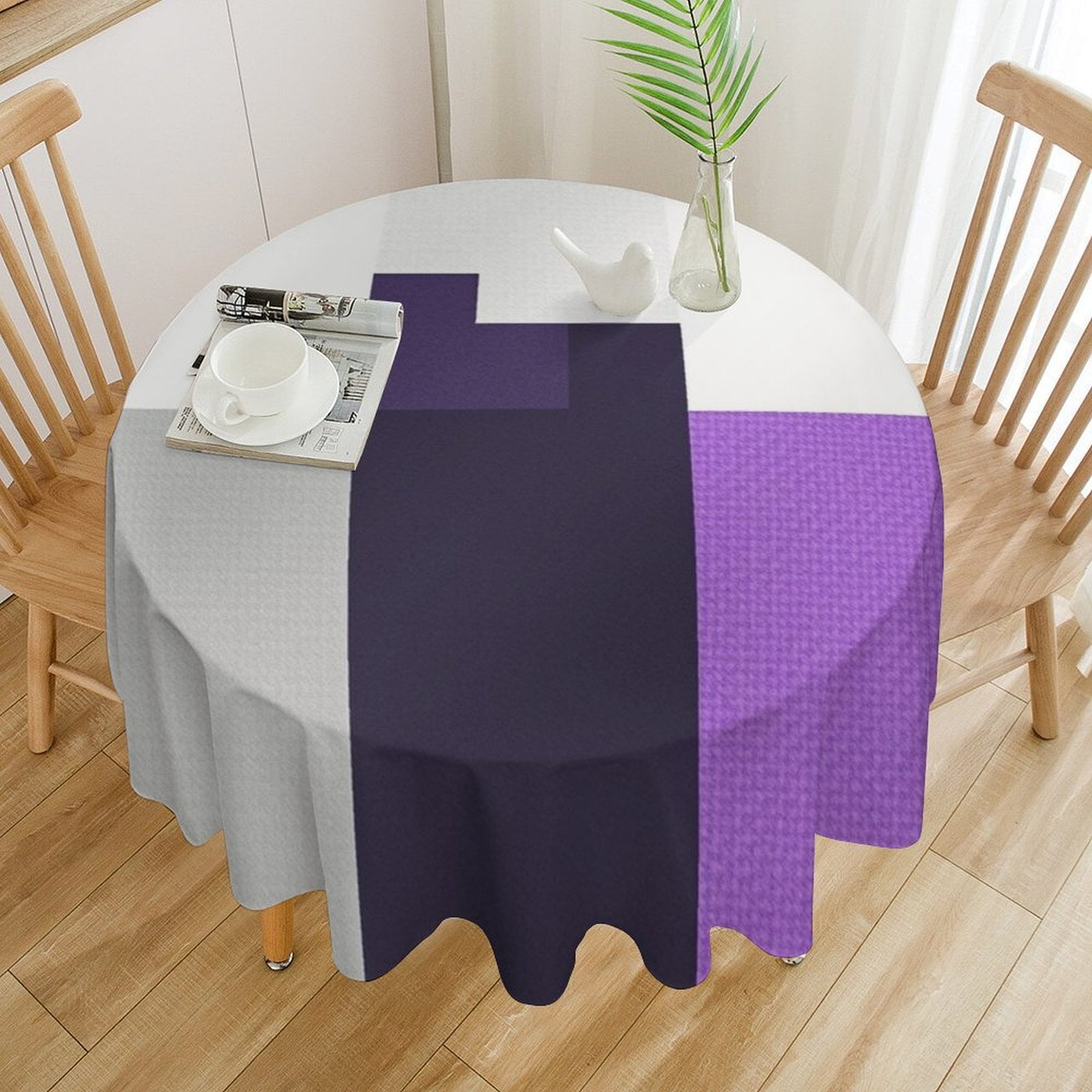 Abstract Geometrical Round Tablecloths Circular Table Cover Washable ...