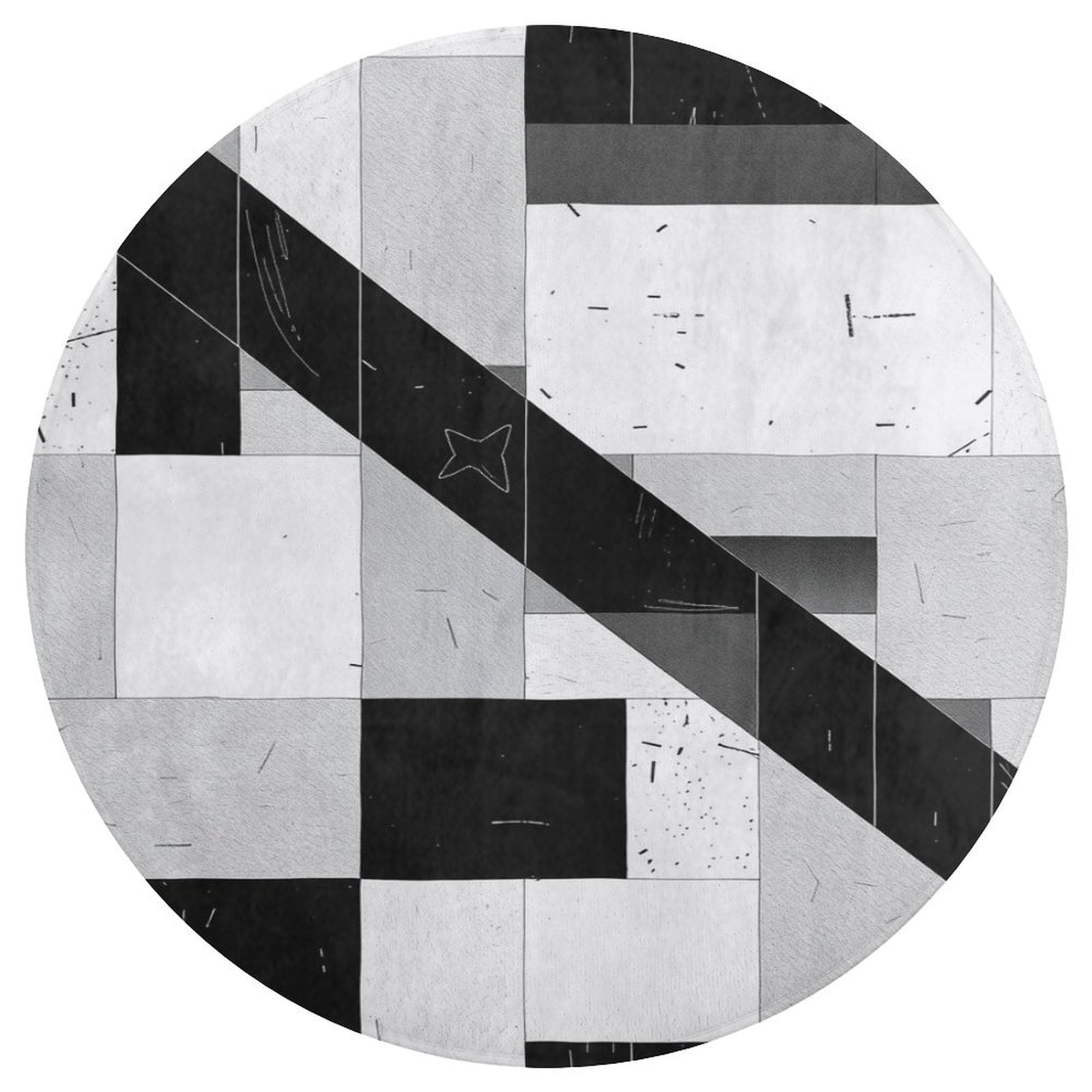 Abstract Geometrical Rugs Trea Rugs Not-Slip Round Rugs Area Carpets ...