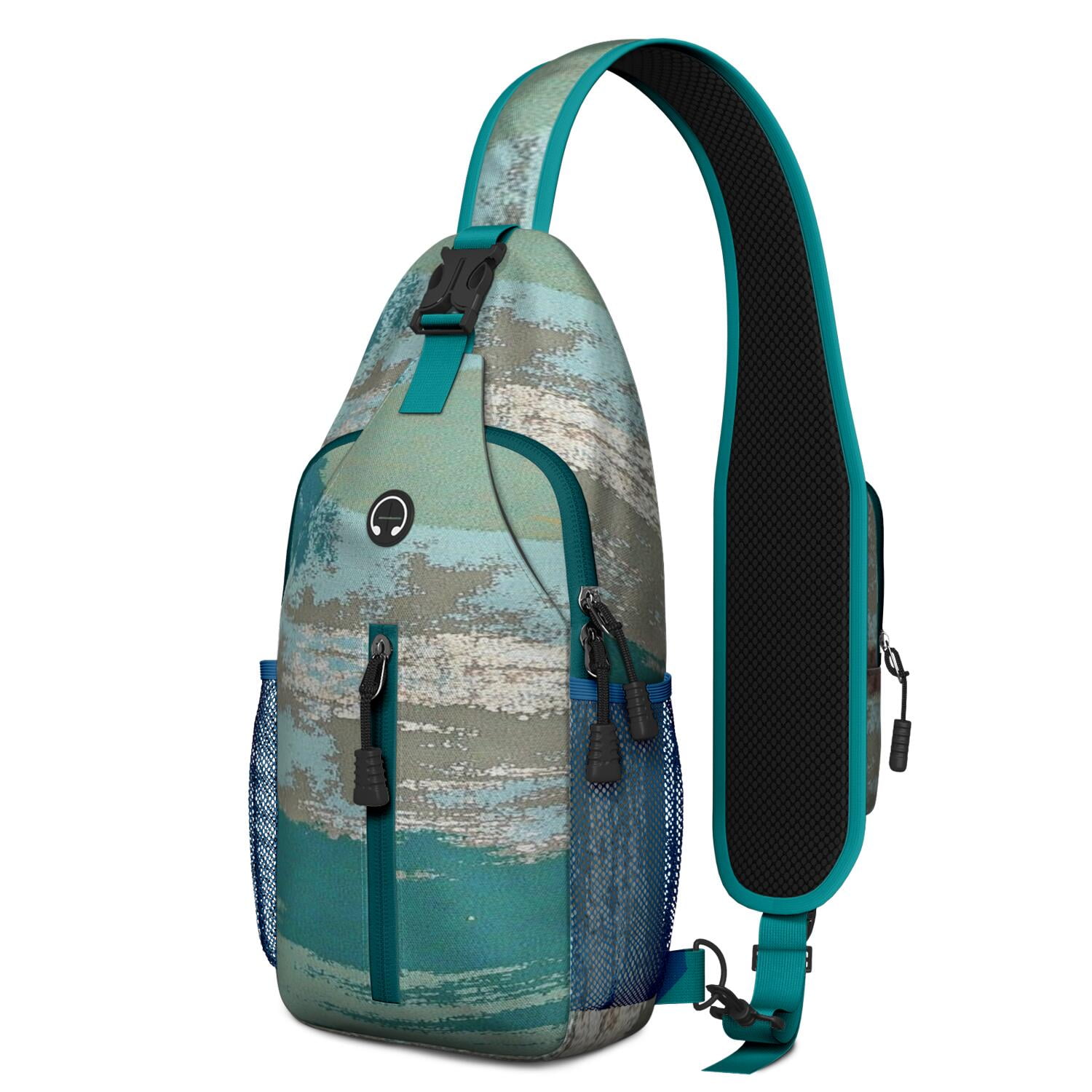 Abstract Geometry Colorful Crossbody Sling Bag for Women Men Crossbody ...
