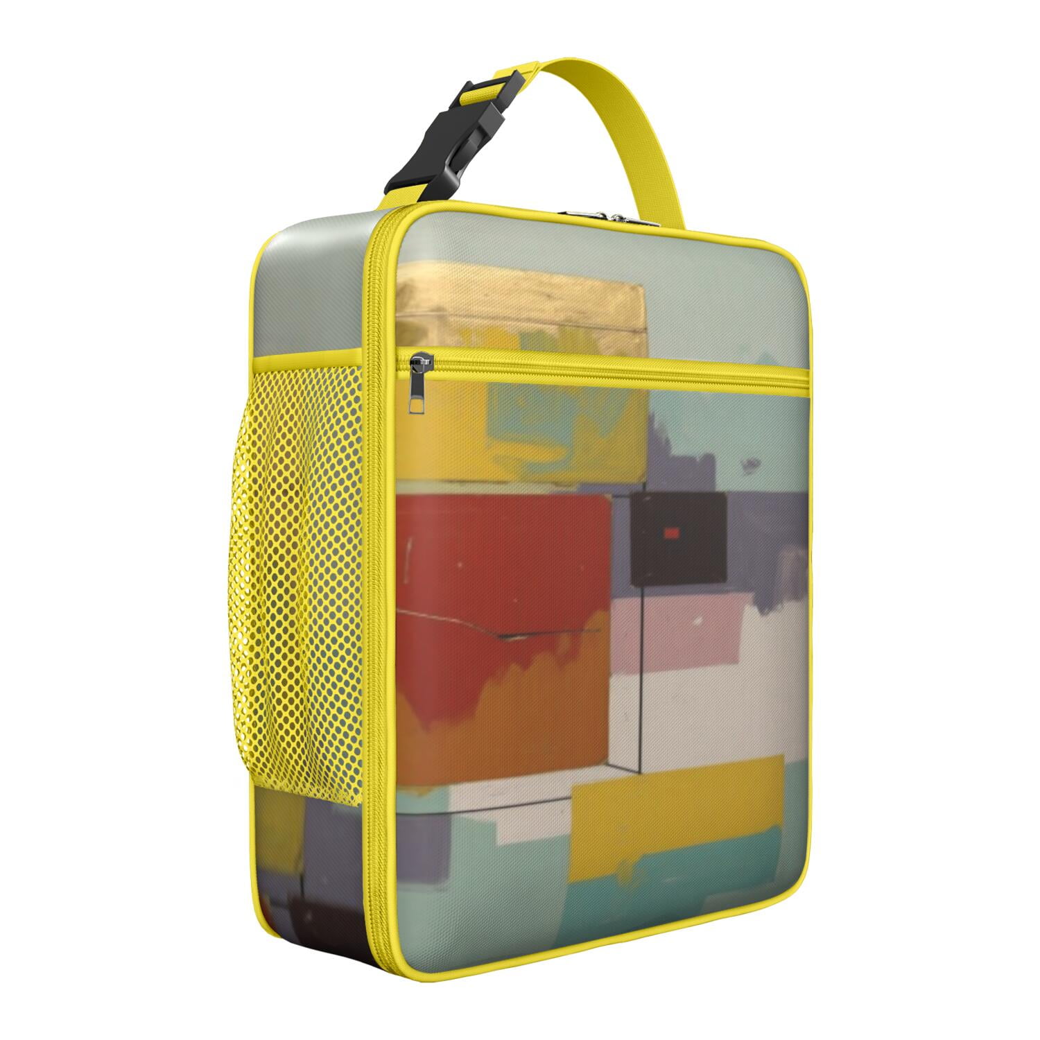 Abstract Geometry Colorful Lunch Box Insulated Lunch Bag Box Women Men ...