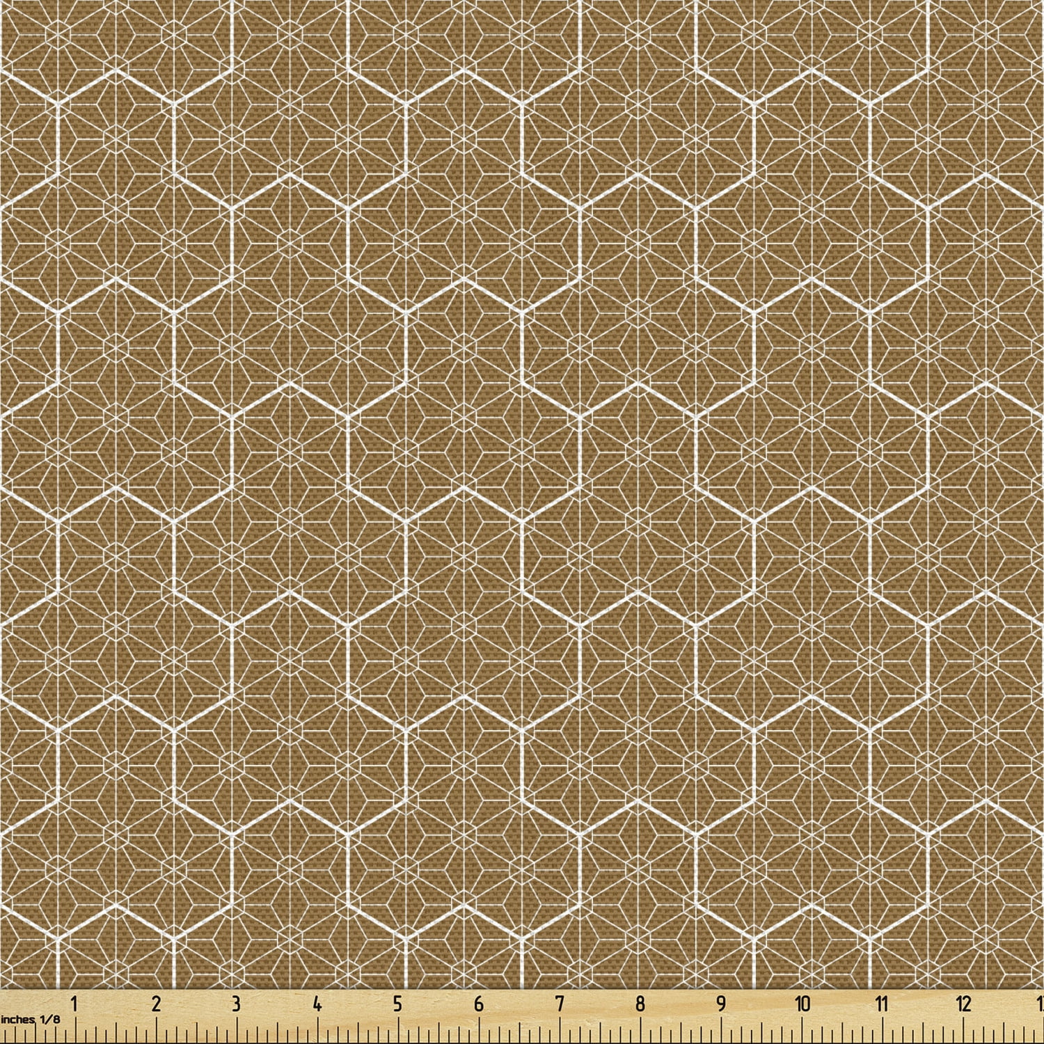 Ambesonne Abstract Geometry Fabric by the Yard Upholstery, Antique ...
