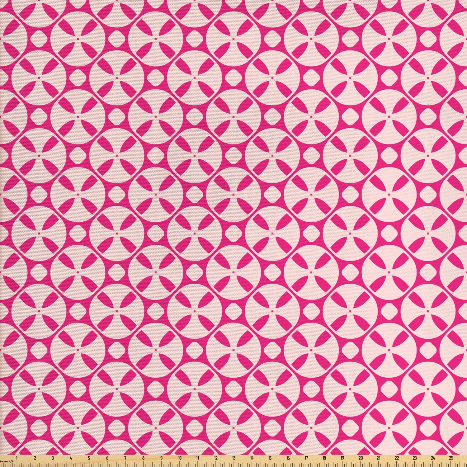 Ambesonne Abstract Geometry Fabric by the Yard Upholstery, Feminine ...