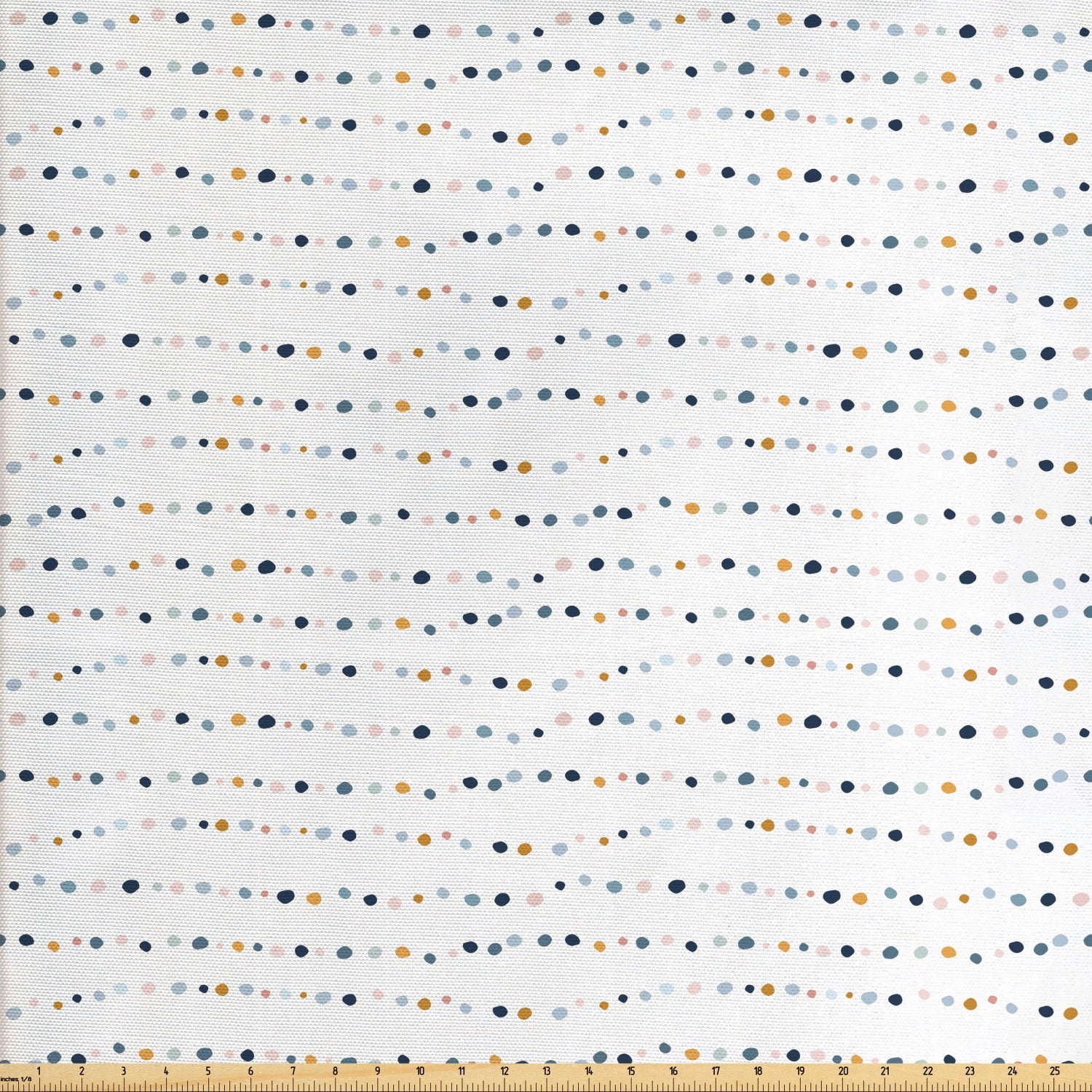 Ambesonne Abstract Geometry Fabric by the Yard Upholstery, Minimal Dots ...