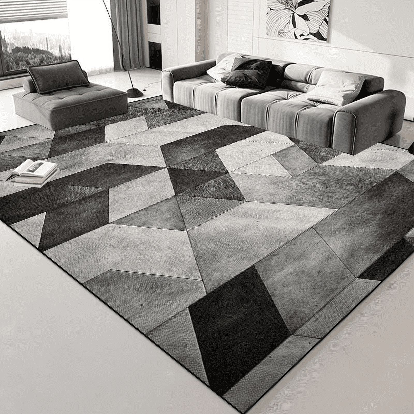 Abstract Geometry Living Room Carpet Light Luxury Home Floor Mat Non ...