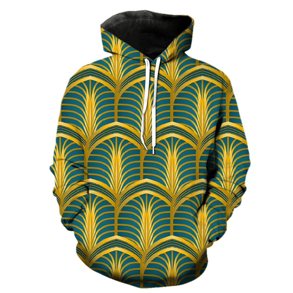 Abstract Geometry Men's Hoodies With Hood Jackets Streetwear Hip Hop ...