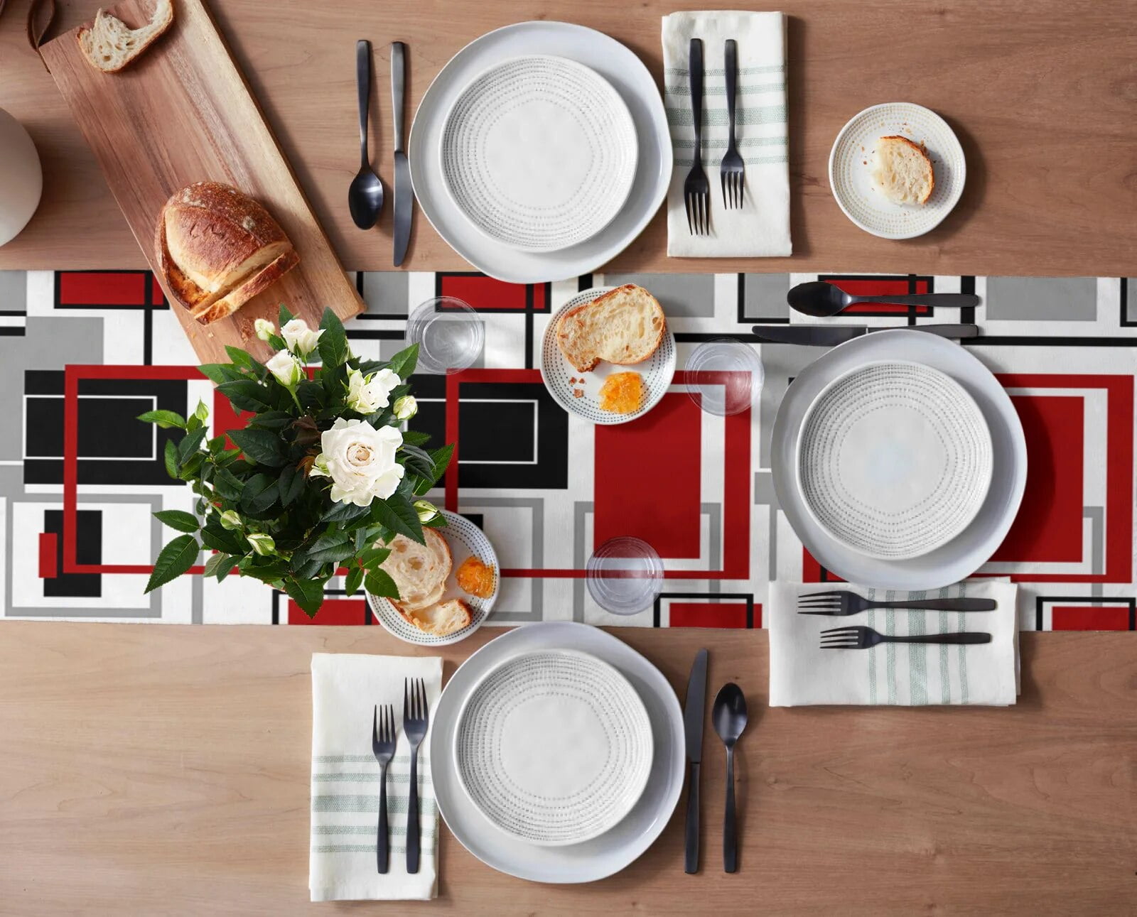 Abstract Geometry Modern Art New Table Runner for Dining Table Luxury ...