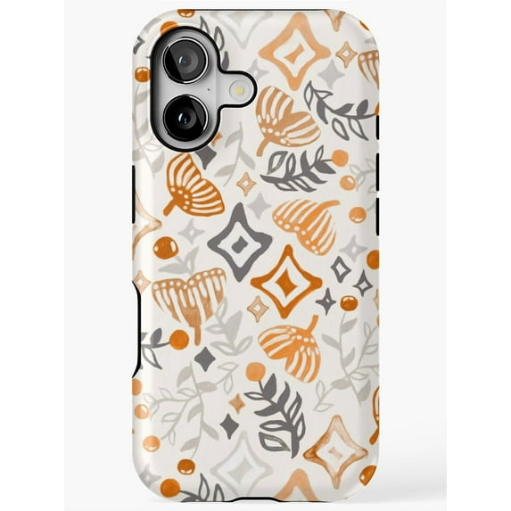 Abstract Ginkgo Berry Pattern Phone Case for iPhone 11 12 13 14 15 16 ...