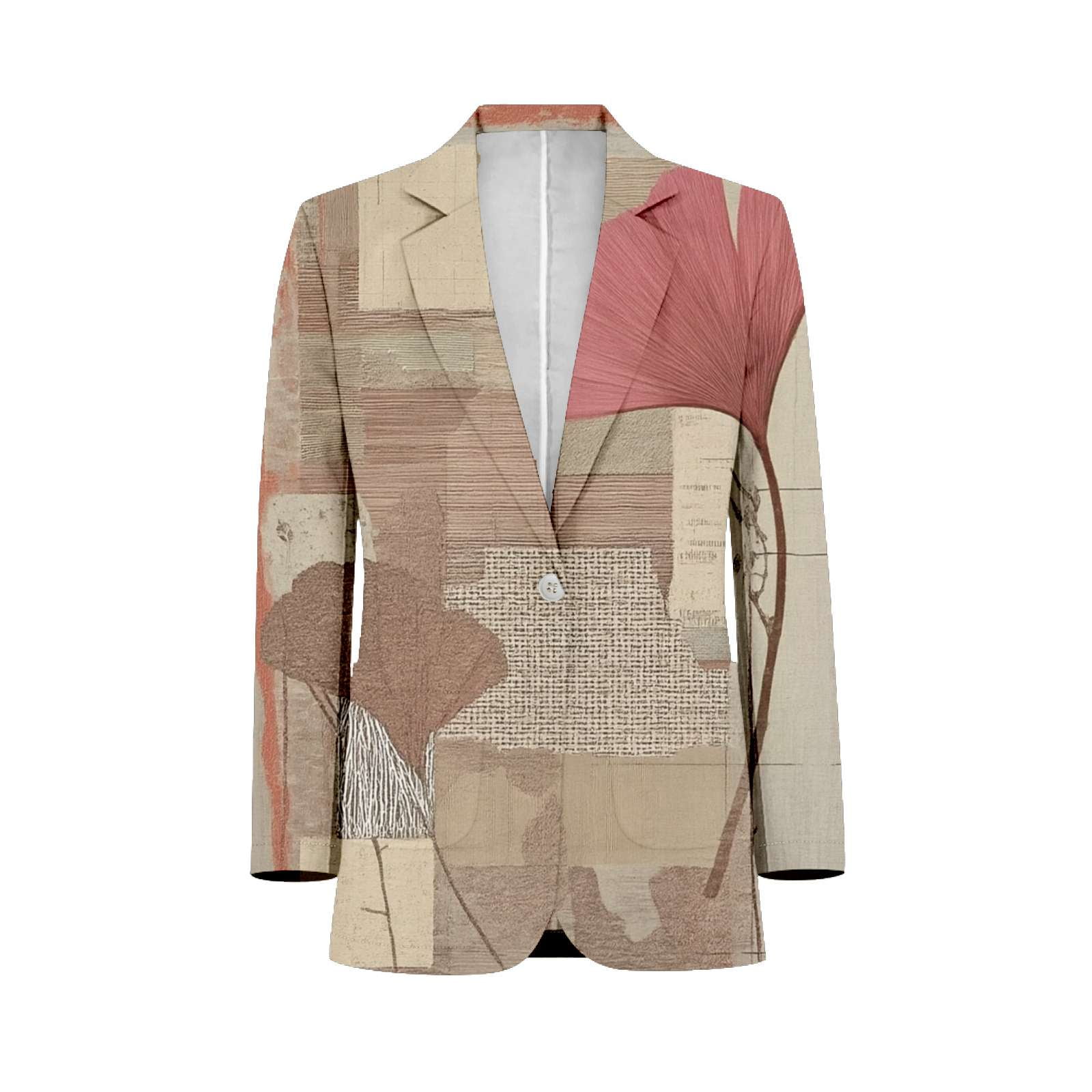 Abstract Ginkgo Leaf Collage Art Customized Men's Suits full man Shawl ...
